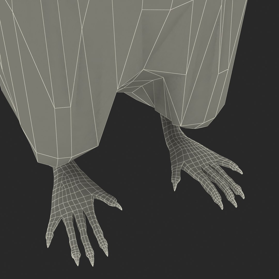 3d model of rat pose 3 fur