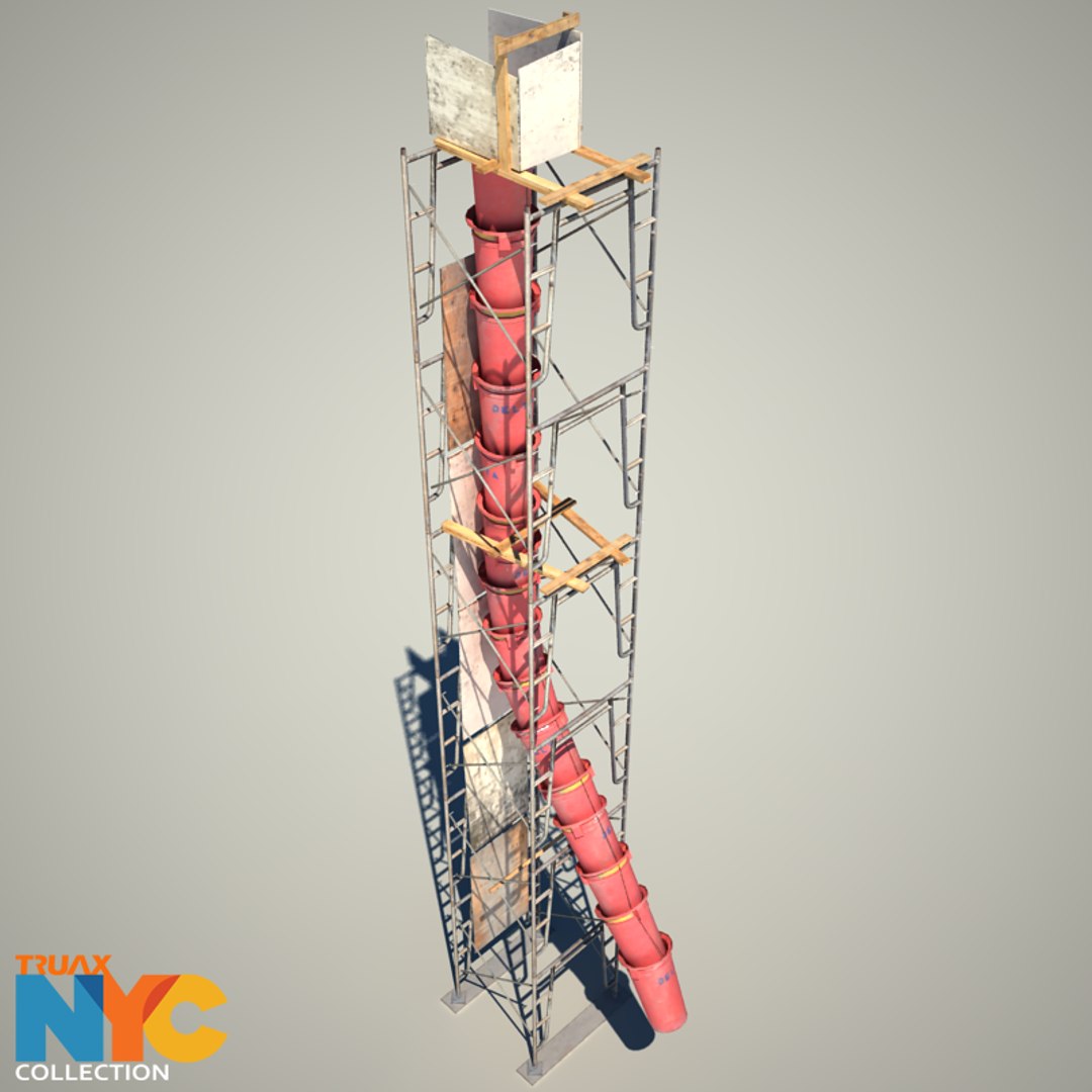 construction scaffolding chute studios 3d 3ds