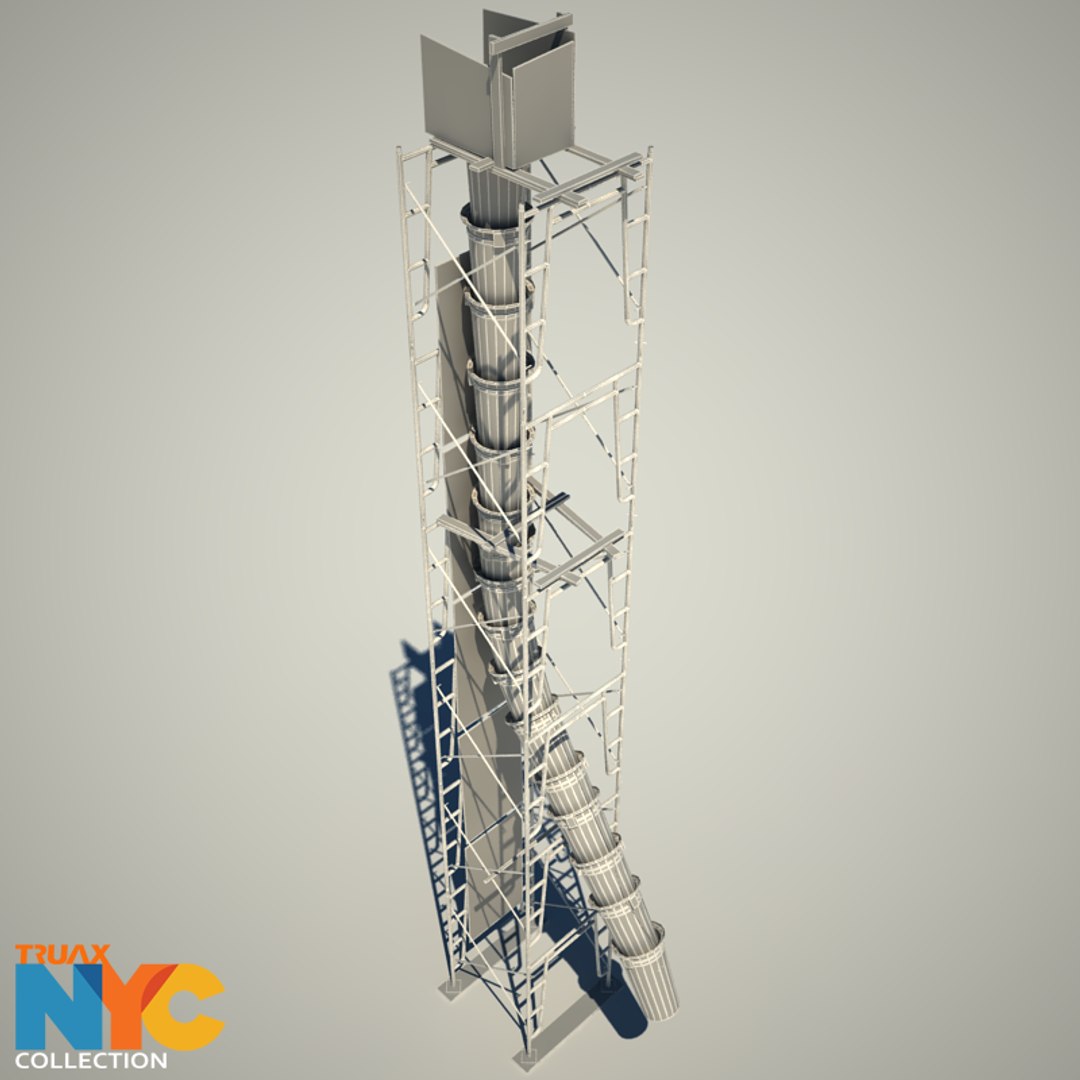 construction scaffolding chute studios 3d 3ds