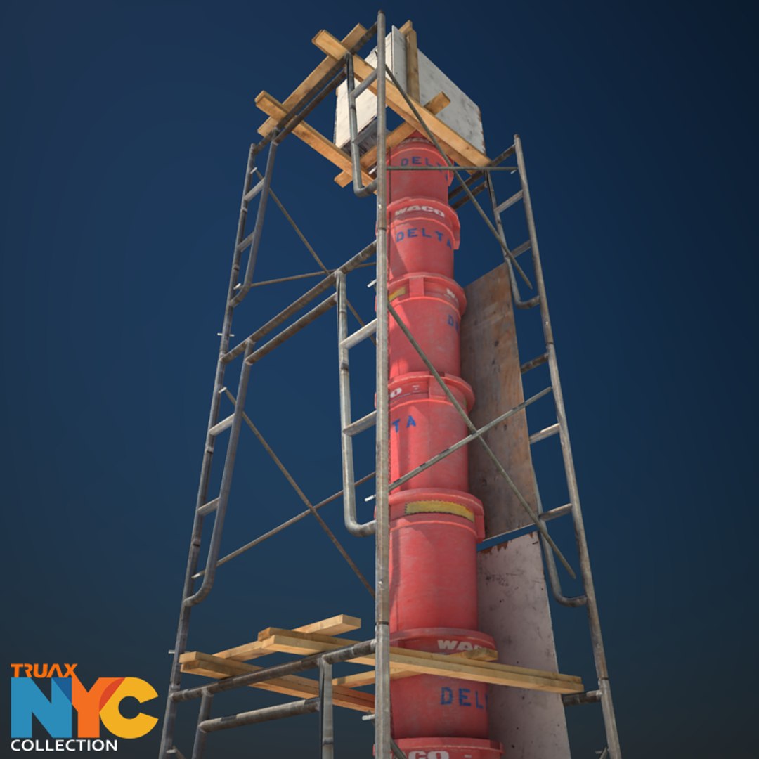 construction scaffolding chute studios 3d 3ds