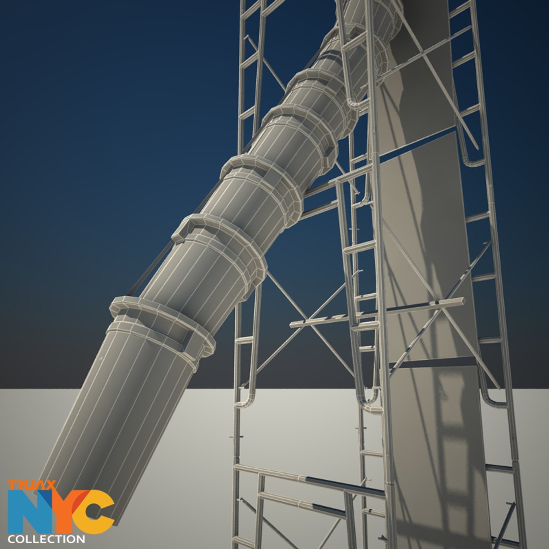 construction scaffolding chute studios 3d 3ds