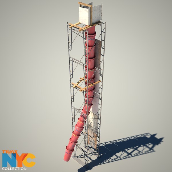 construction scaffolding chute studios 3d 3ds
