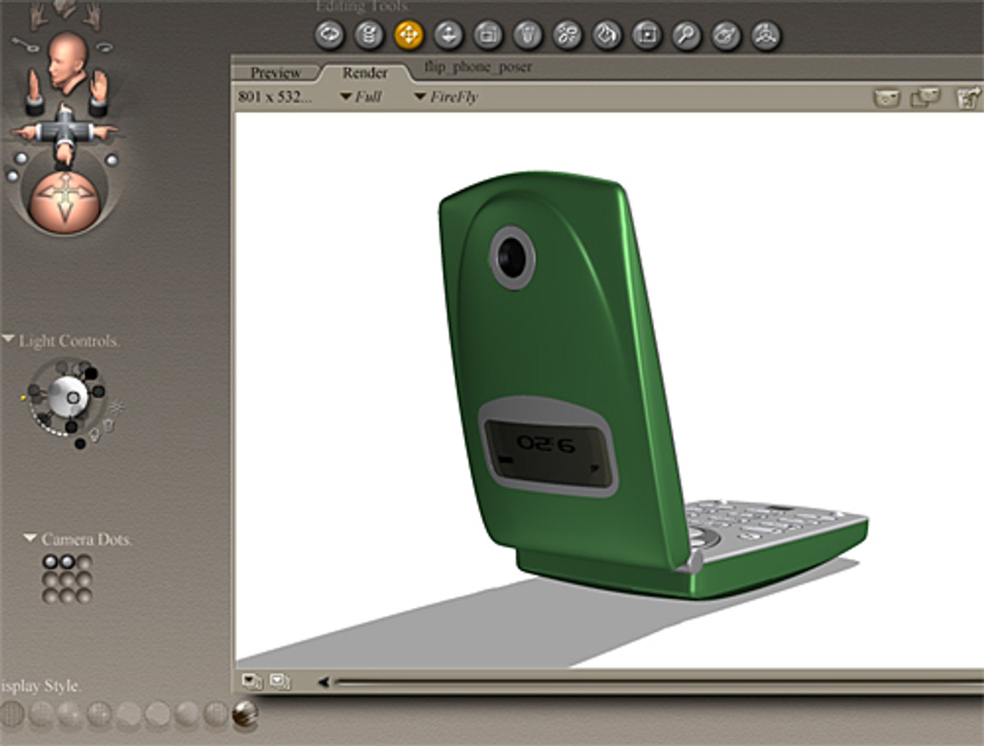 camera cell phone flip 3d model