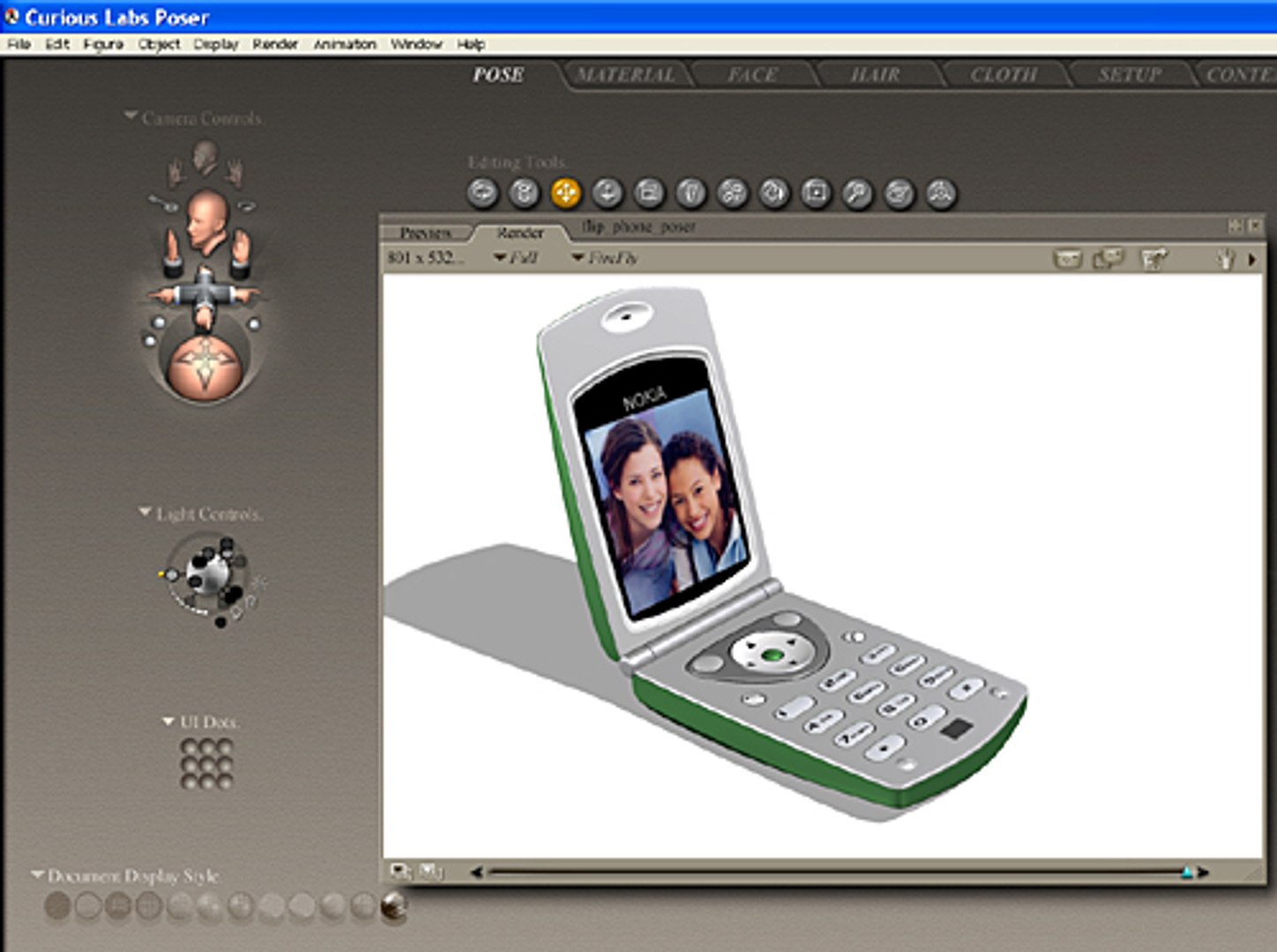 camera cell phone flip 3d model