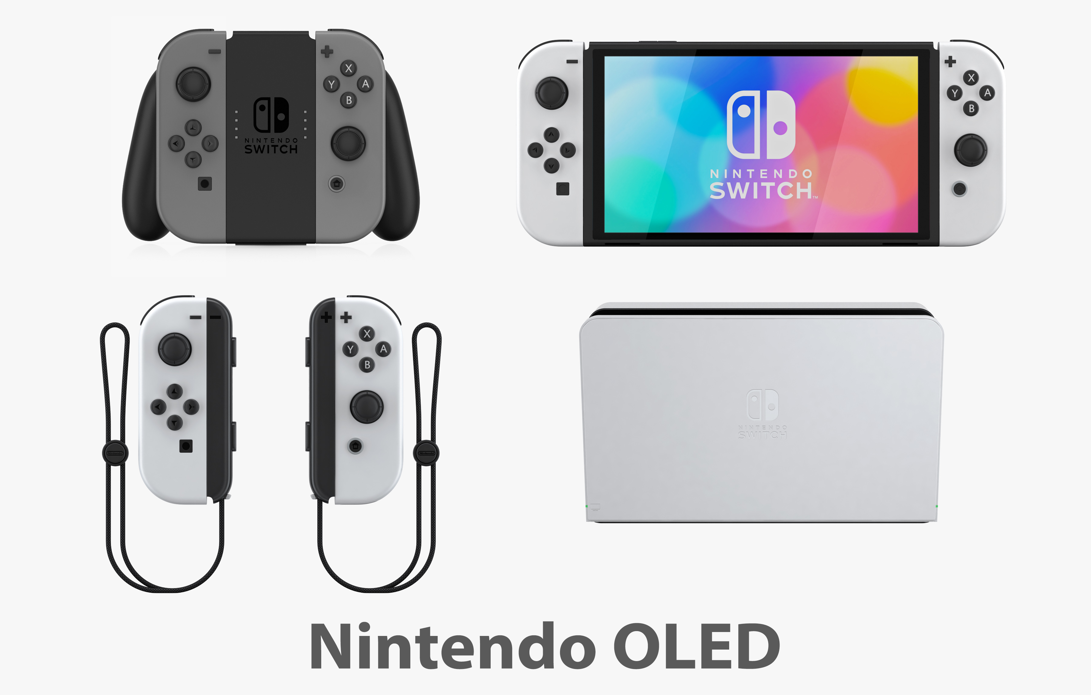 닌텐도 스위치 OLED 세트 3D 모델 - TurboSquid 1821145