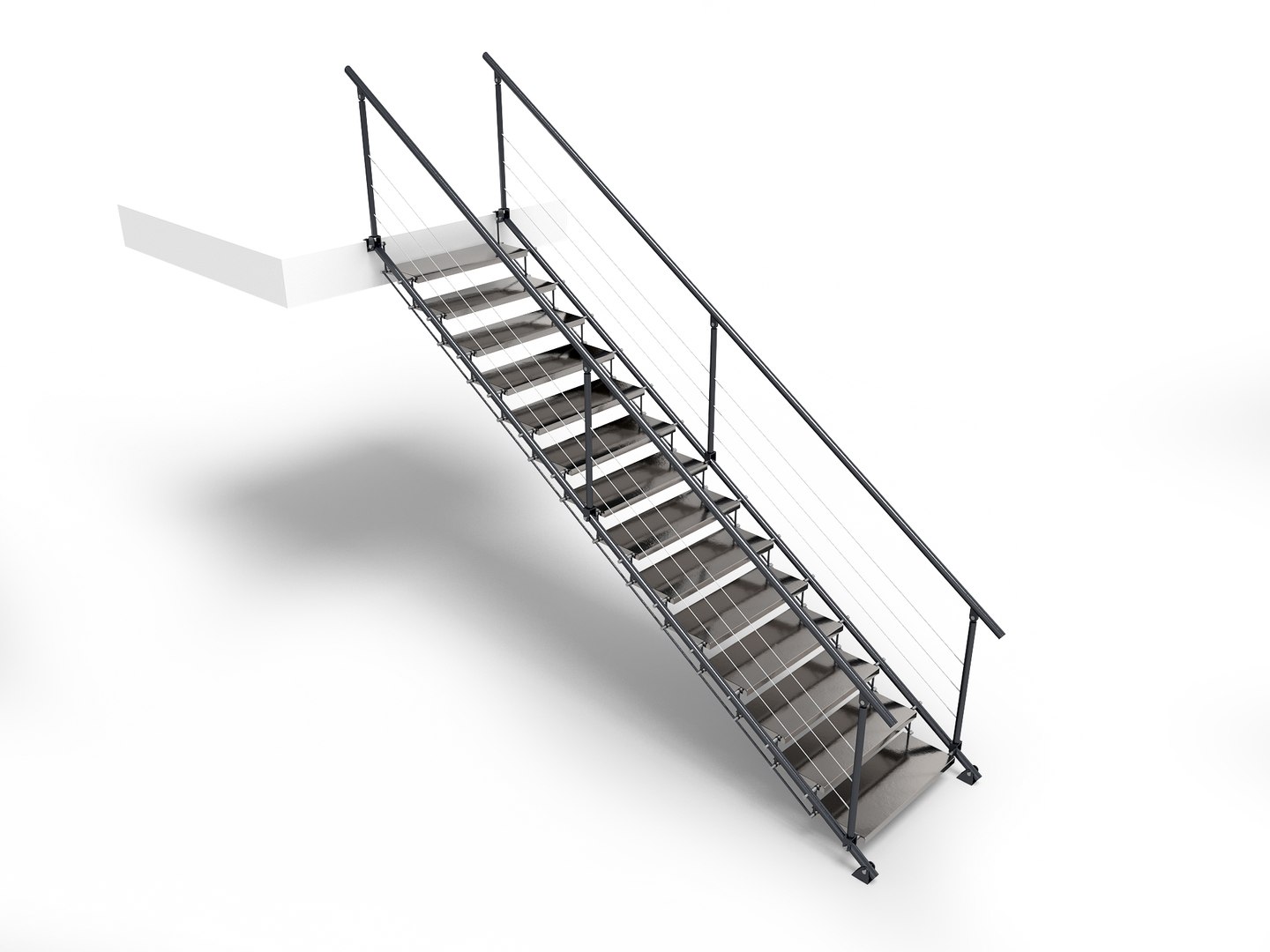 Metal Stair 3D Model - TurboSquid 1370086