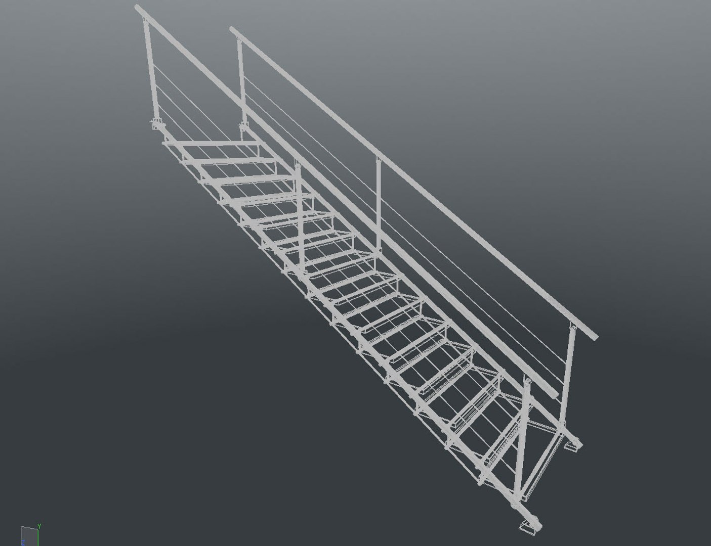 Metal Stair 3D Model - TurboSquid 1370086