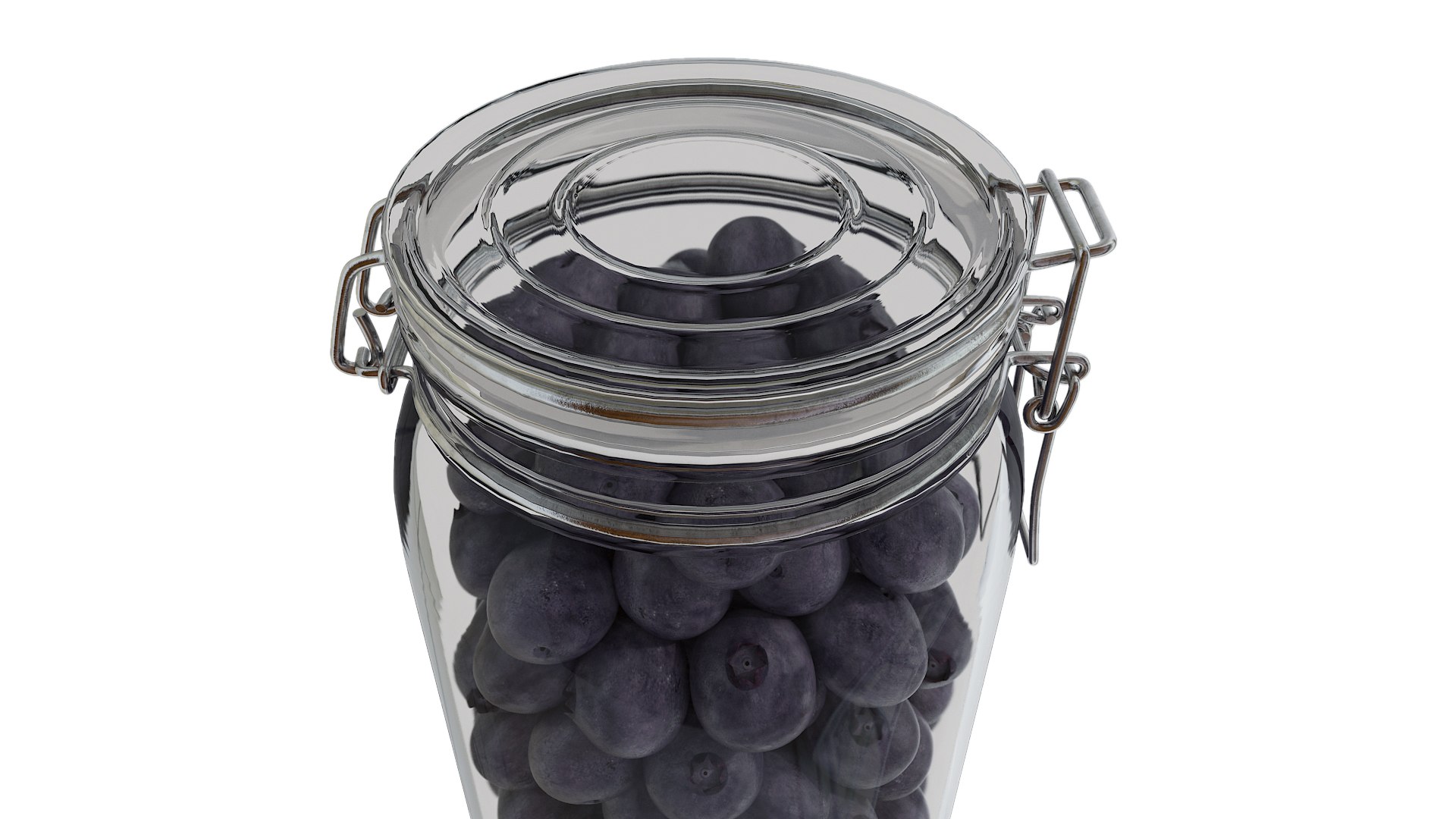 Blueberry Glass Jar Model - TurboSquid 2282253