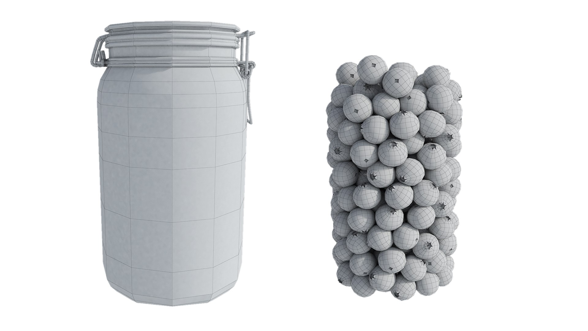 Blueberry Glass Jar Model - TurboSquid 2282253