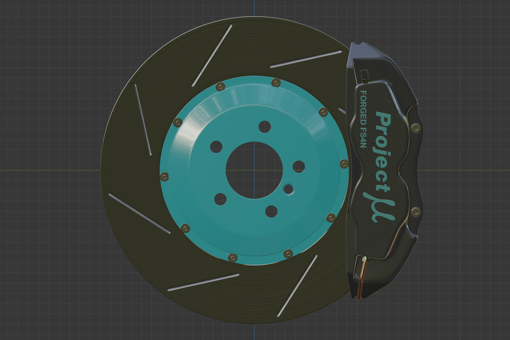 Project Mu FS4N caliper RACING DISC rotor kit brake system 3D ...