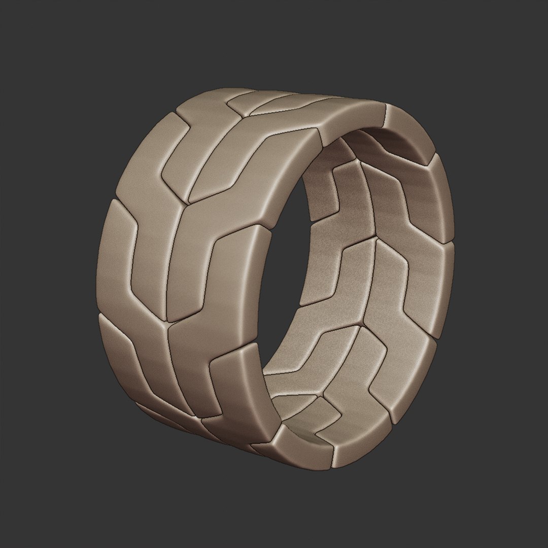 3D Futuristic MechLink Gold Armor Ring 74 Model - TurboSquid 2411826