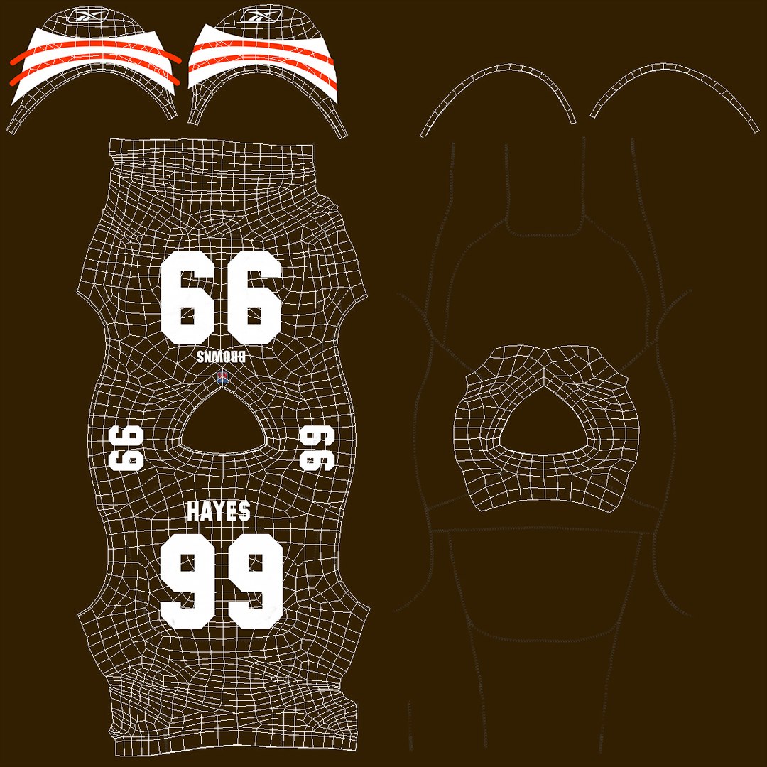 Cleveland Browns American Football Player Rigged Fur 3D Model ...