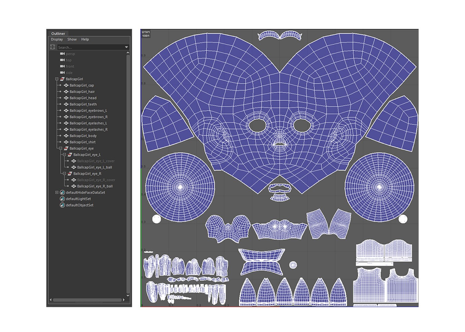 3D Ball cap Girl - TurboSquid 1917641