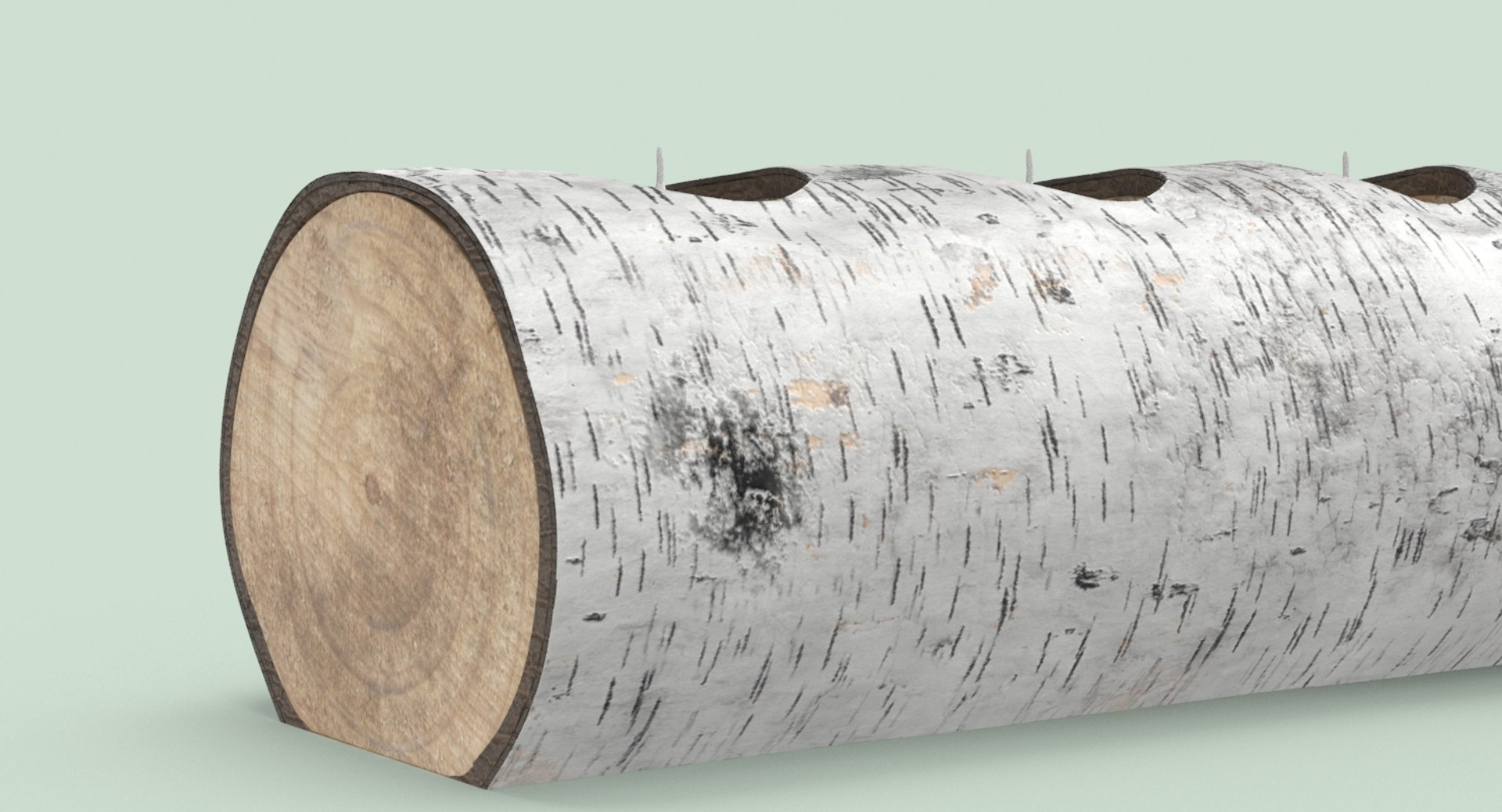 3D Birch-yule-log---unlit - TurboSquid 1362598