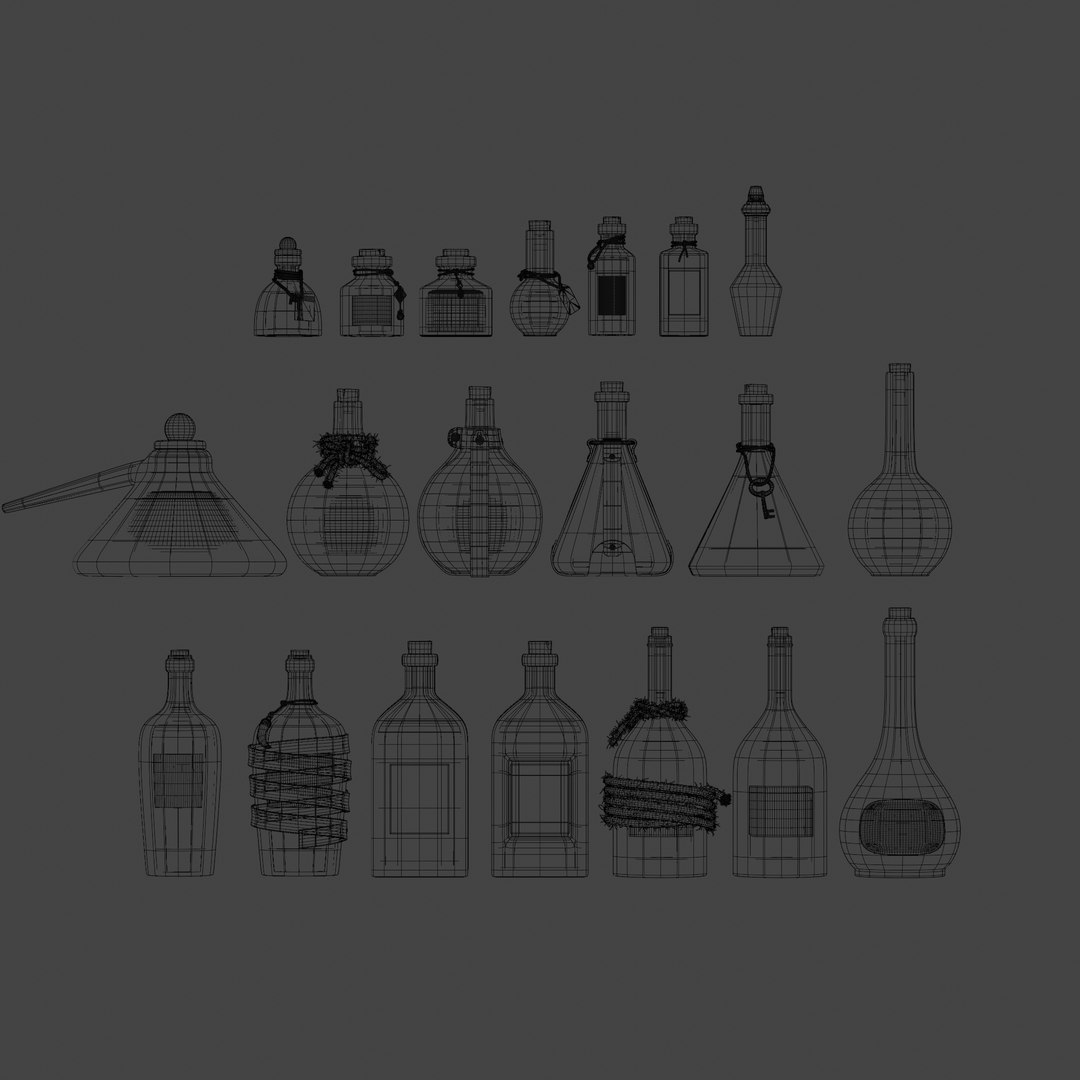 3D Alchemy Glassware Model - TurboSquid 2228598