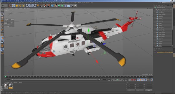 AgustaWestland AW101 헬리콥터 노르웨이 공군 3D 모델 - TurboSquid 1631488