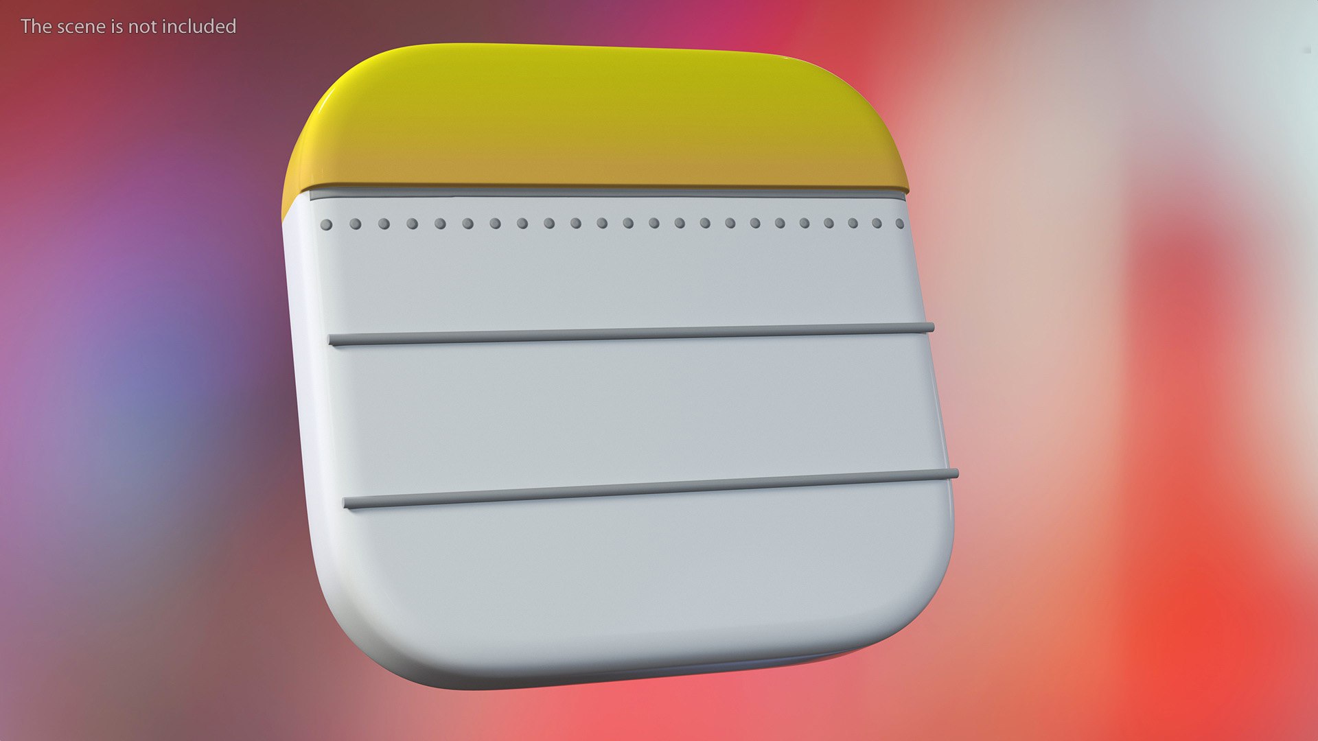 3D IPhone IOS Notes Icon Model - TurboSquid 2222921