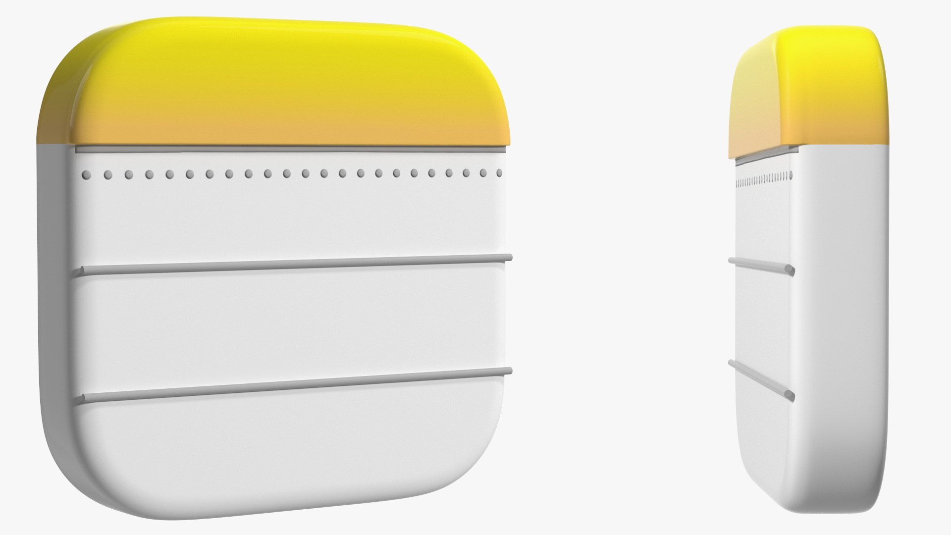 3D IPhone IOS Notes Icon Model - TurboSquid 2222921