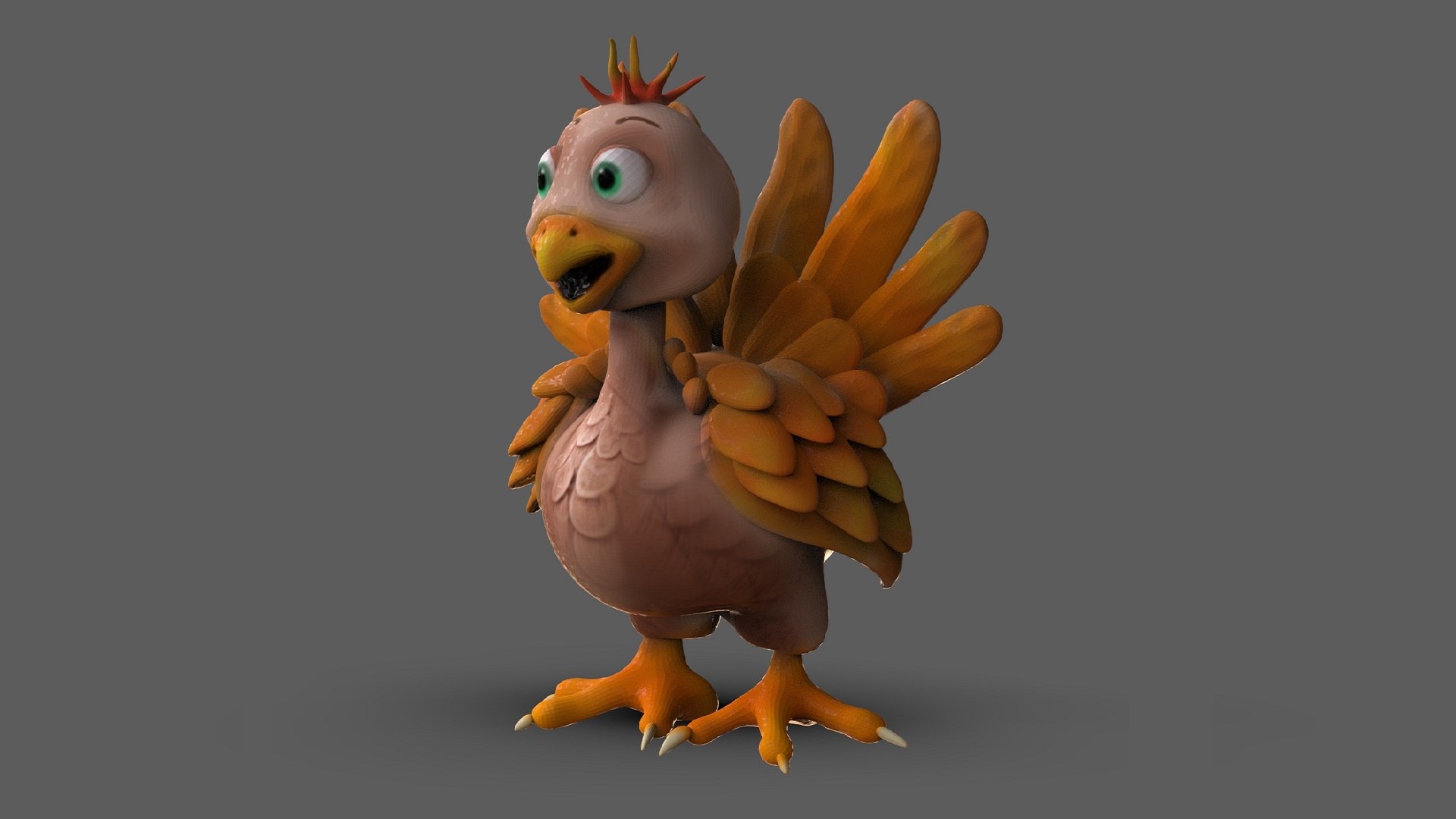 Thanksgiving Turkey Cartoon 3D Model - TurboSquid 2156134