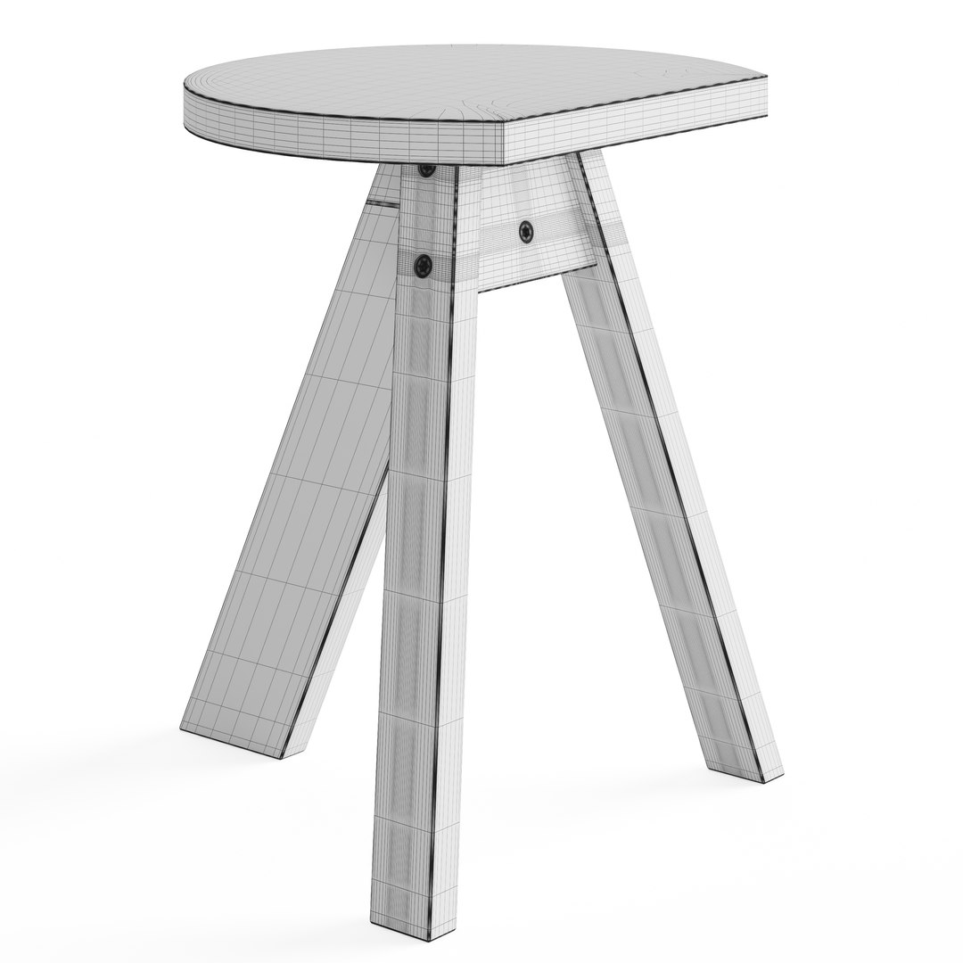 Kobo Side Table Stool 3D model - TurboSquid 1741370