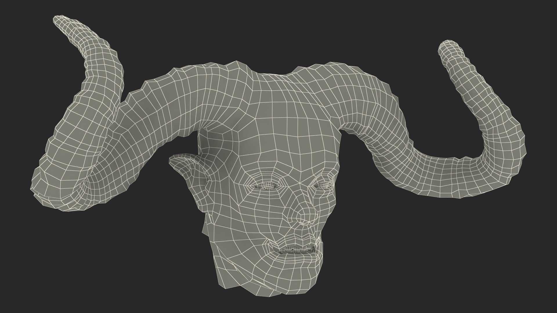 Demon Head With Horns Fur 3D - TurboSquid 1961496