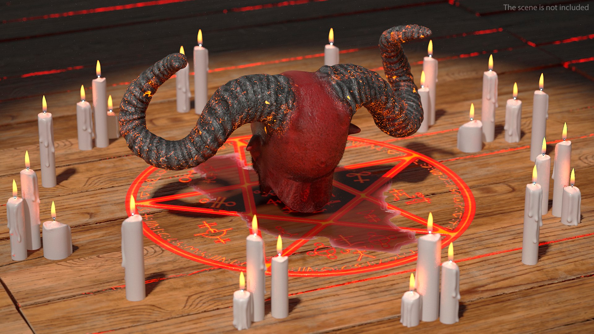 Demon Head With Horns Fur 3D - TurboSquid 1961496