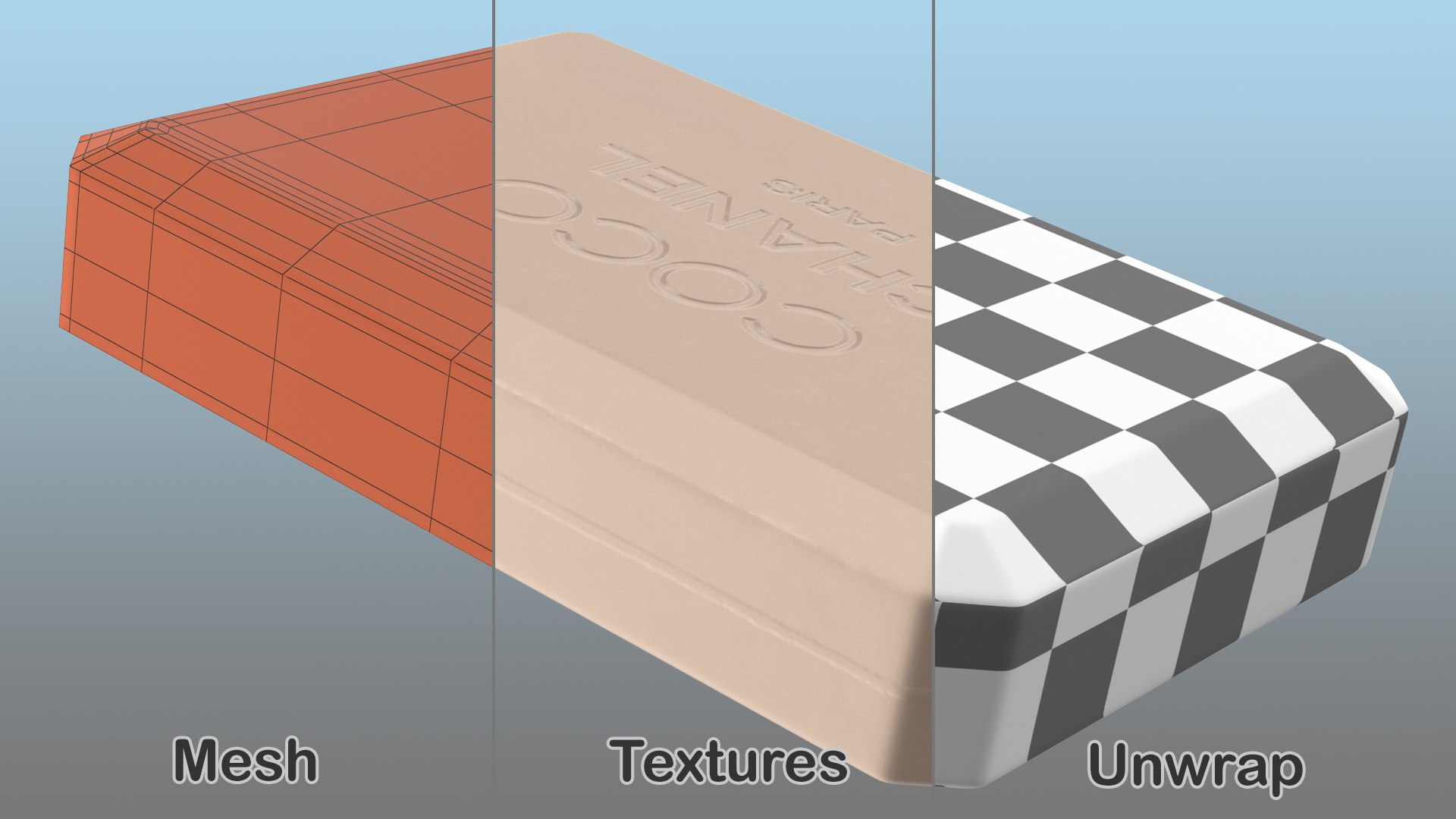 3D chanel fresh bath soap model - TurboSquid 1446331