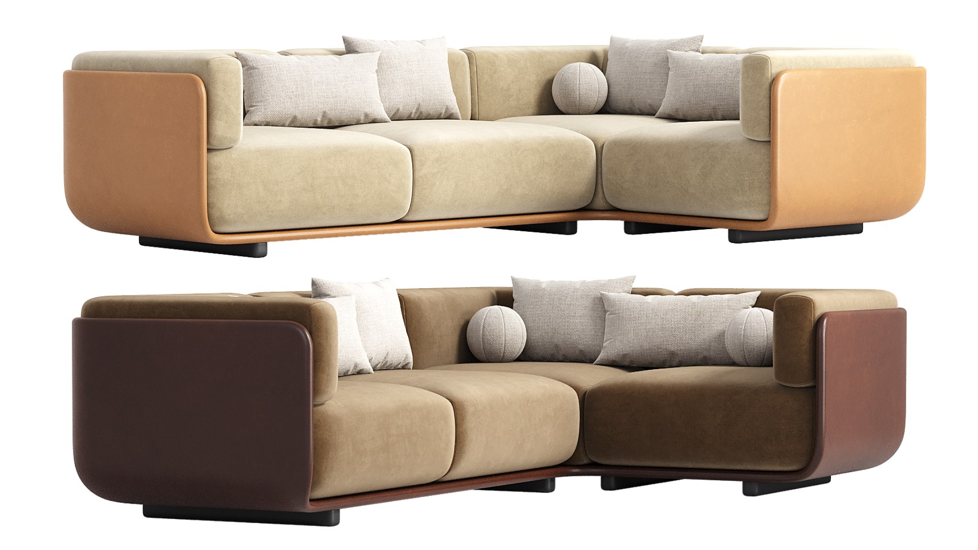 3D Model SHAAL Sectional Sofa By Arper - TurboSquid 2198813
