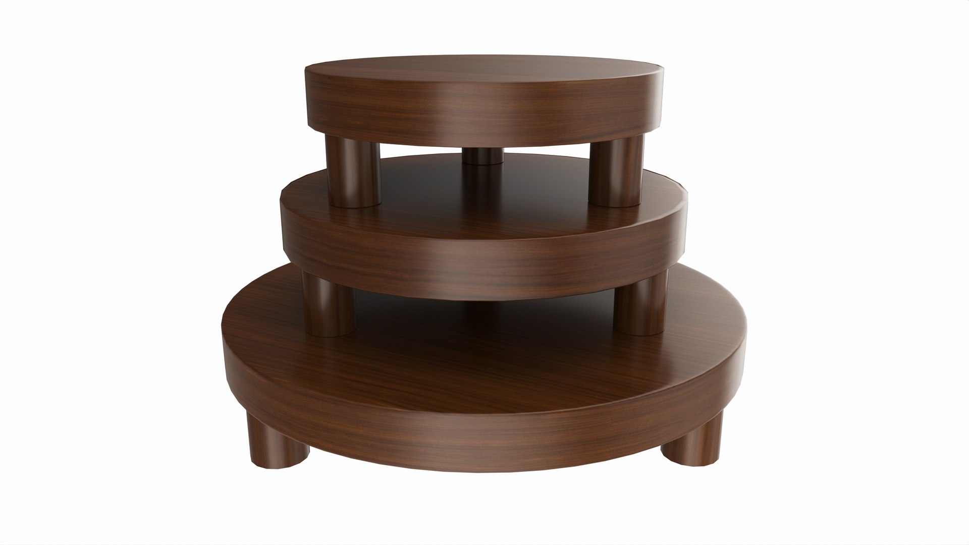 3D Store Wooden Round Display Stand Model - TurboSquid 2188009