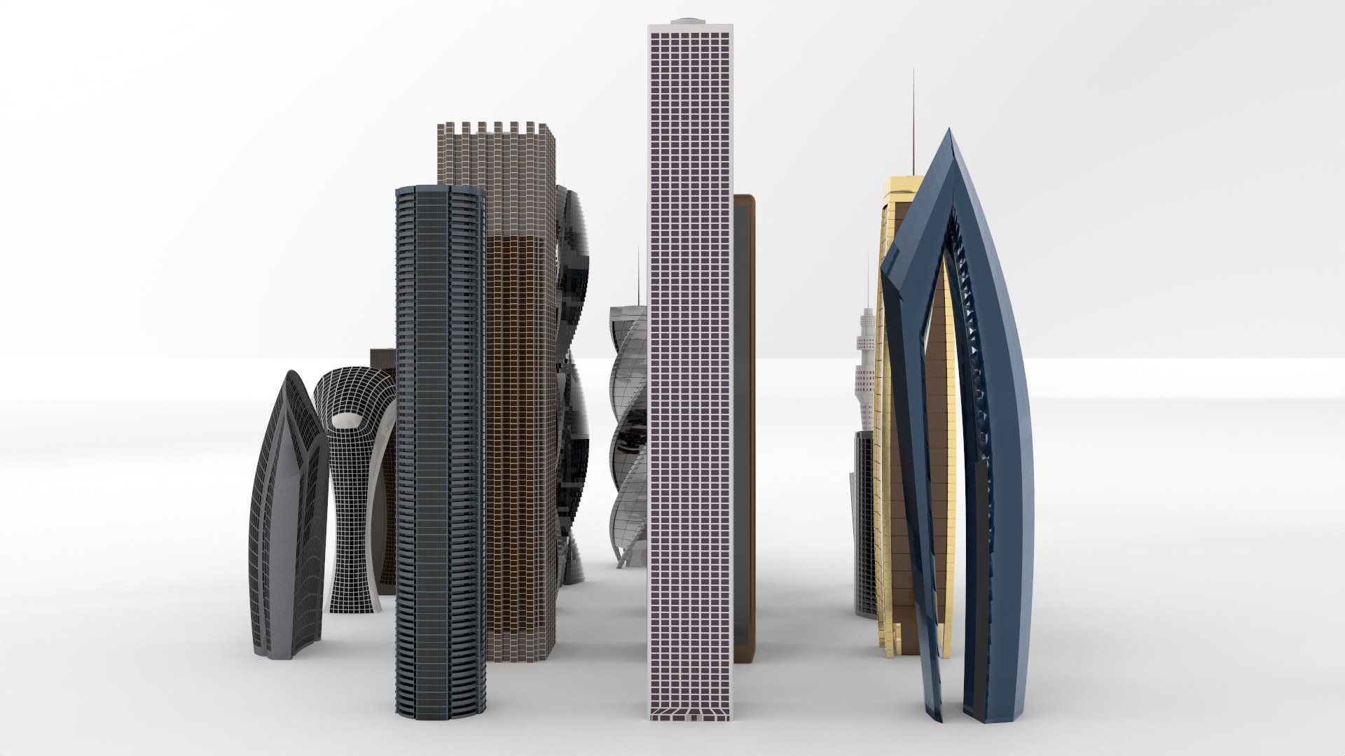 Skyscrapers Polovinko 3D model - TurboSquid 1945625