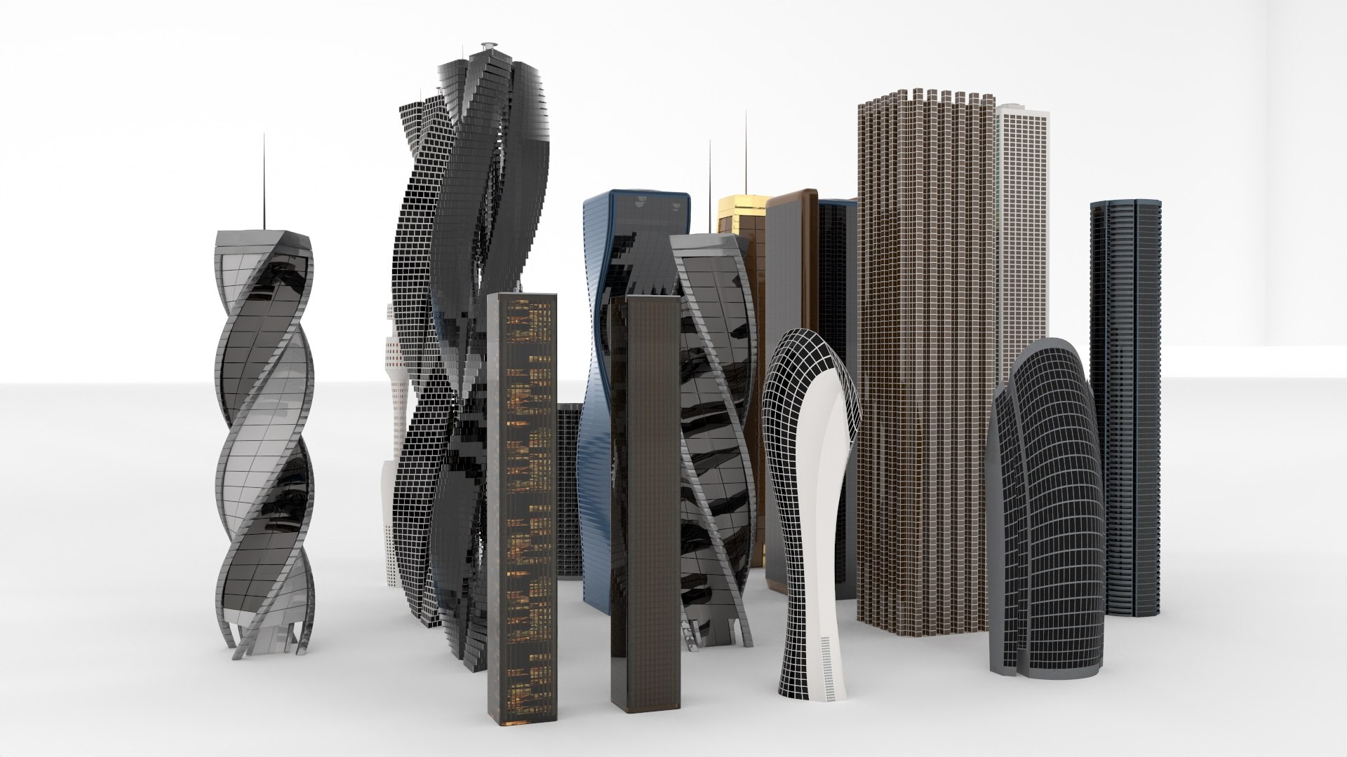 Skyscrapers Polovinko 3D model - TurboSquid 1945625