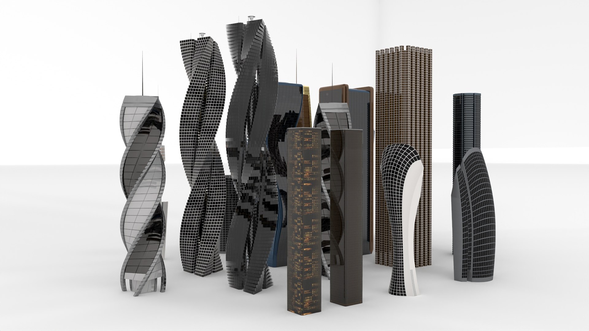 Skyscrapers Polovinko 3D model - TurboSquid 1945625