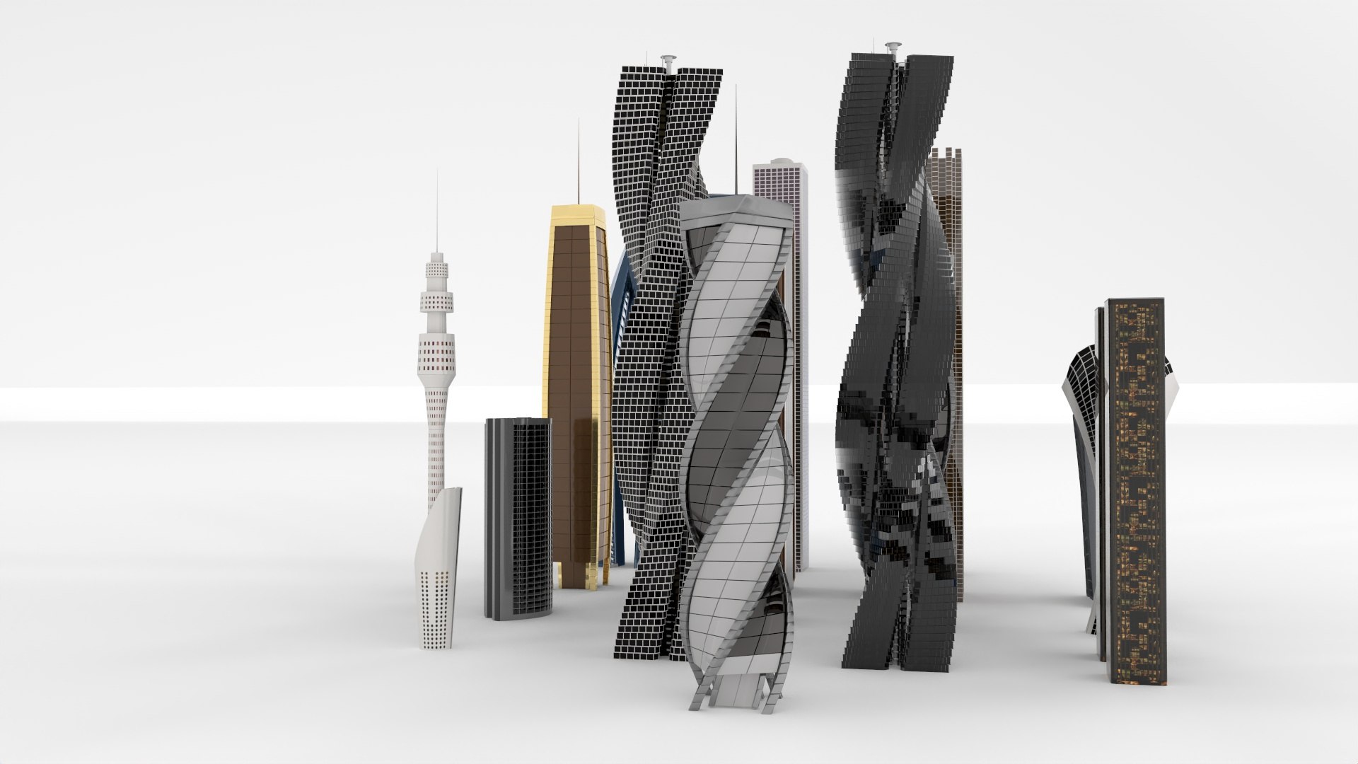 Skyscrapers Polovinko 3D model - TurboSquid 1945625