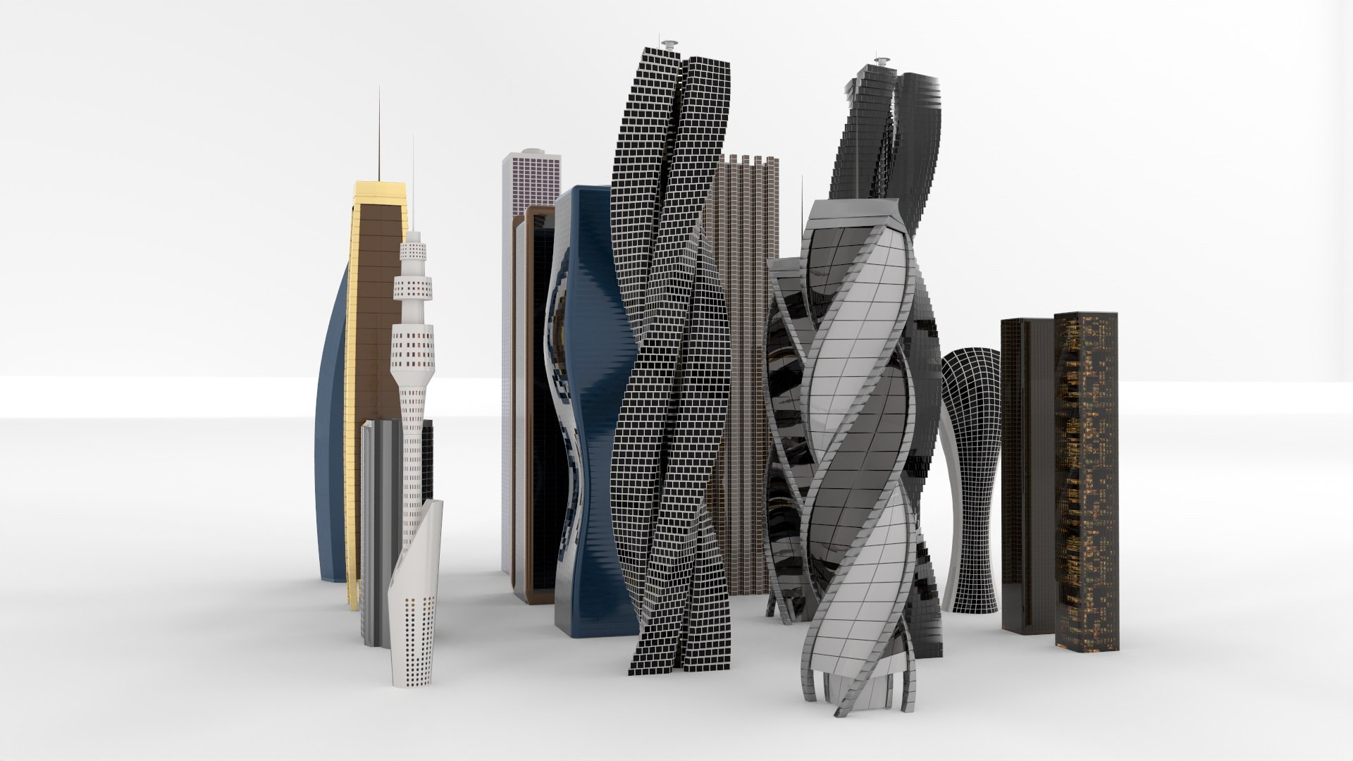 Skyscrapers Polovinko 3D model - TurboSquid 1945625