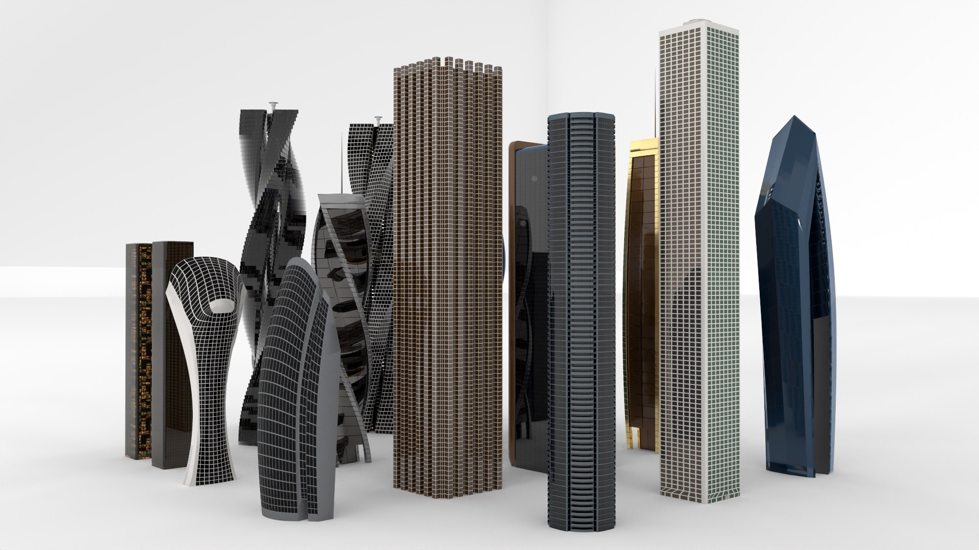 Skyscrapers Polovinko 3D model - TurboSquid 1945625