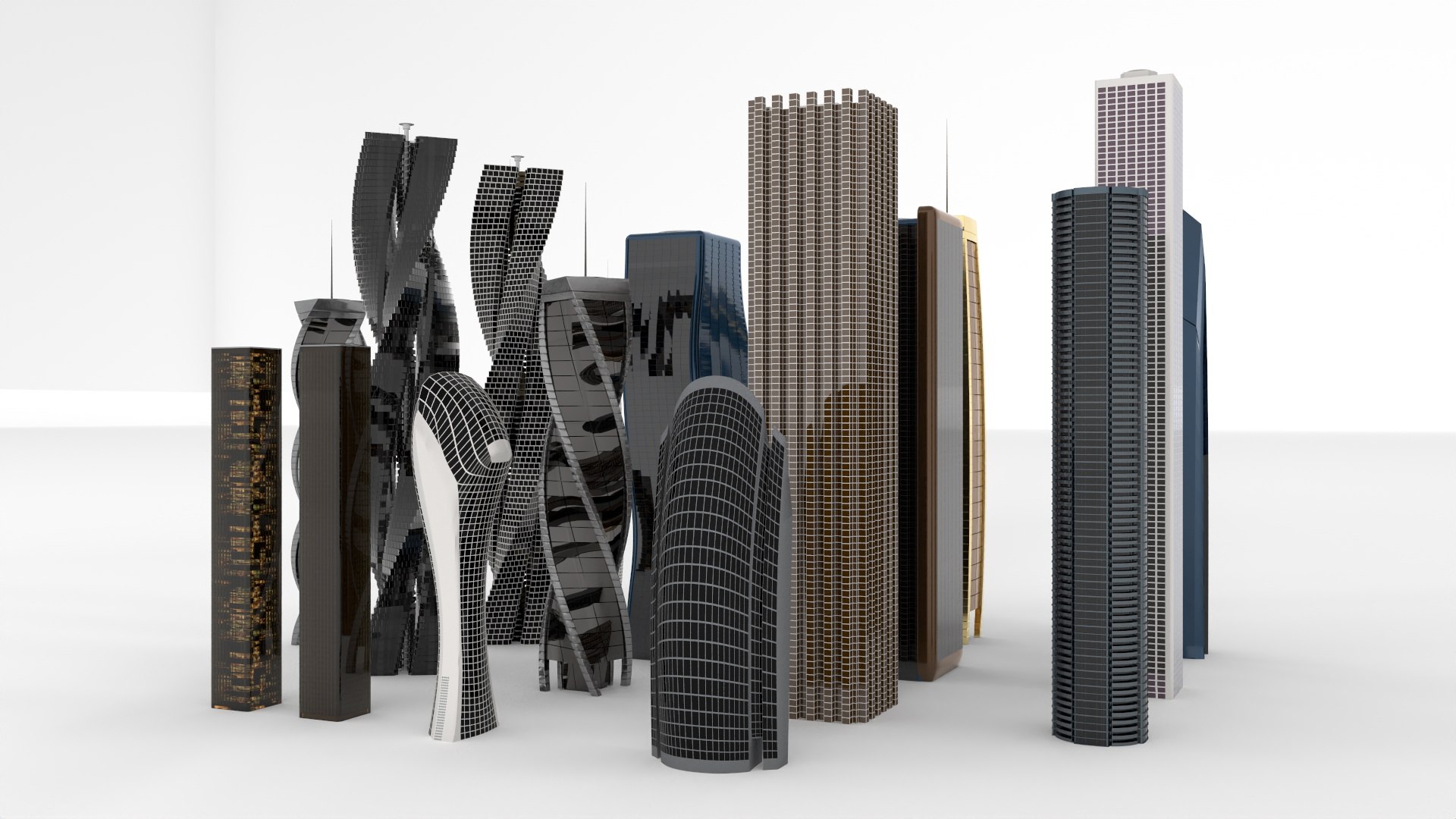 Skyscrapers Polovinko 3D model - TurboSquid 1945625