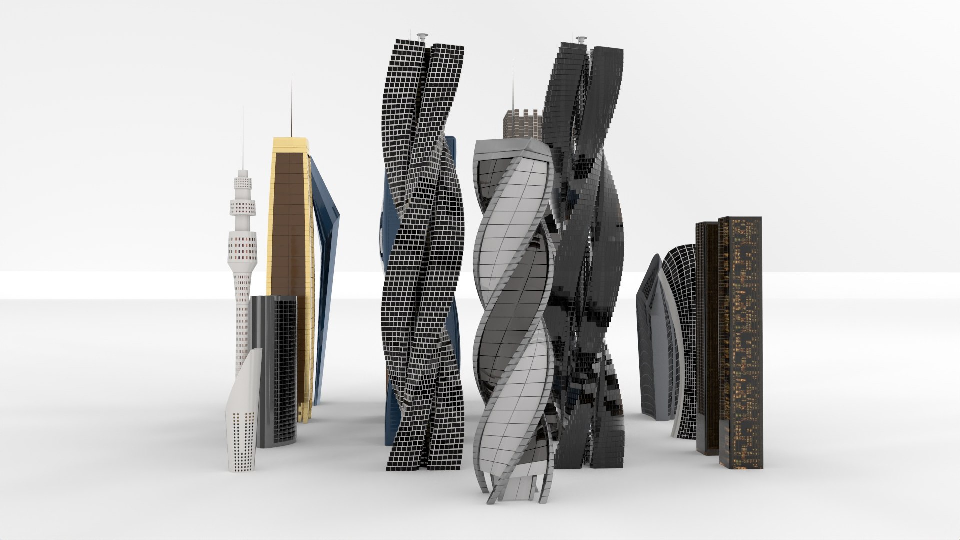 Skyscrapers Polovinko 3D model - TurboSquid 1945625