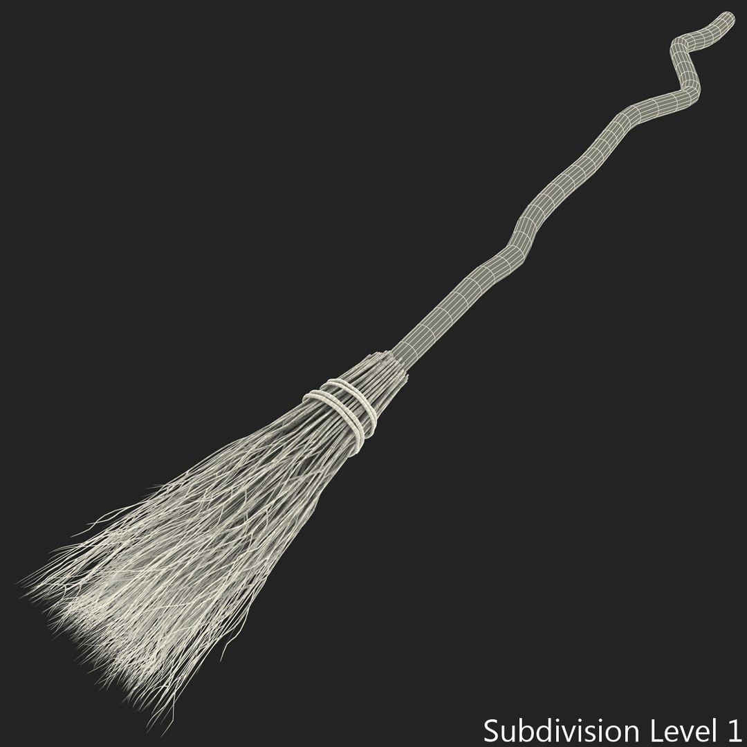 witch broom 3d model