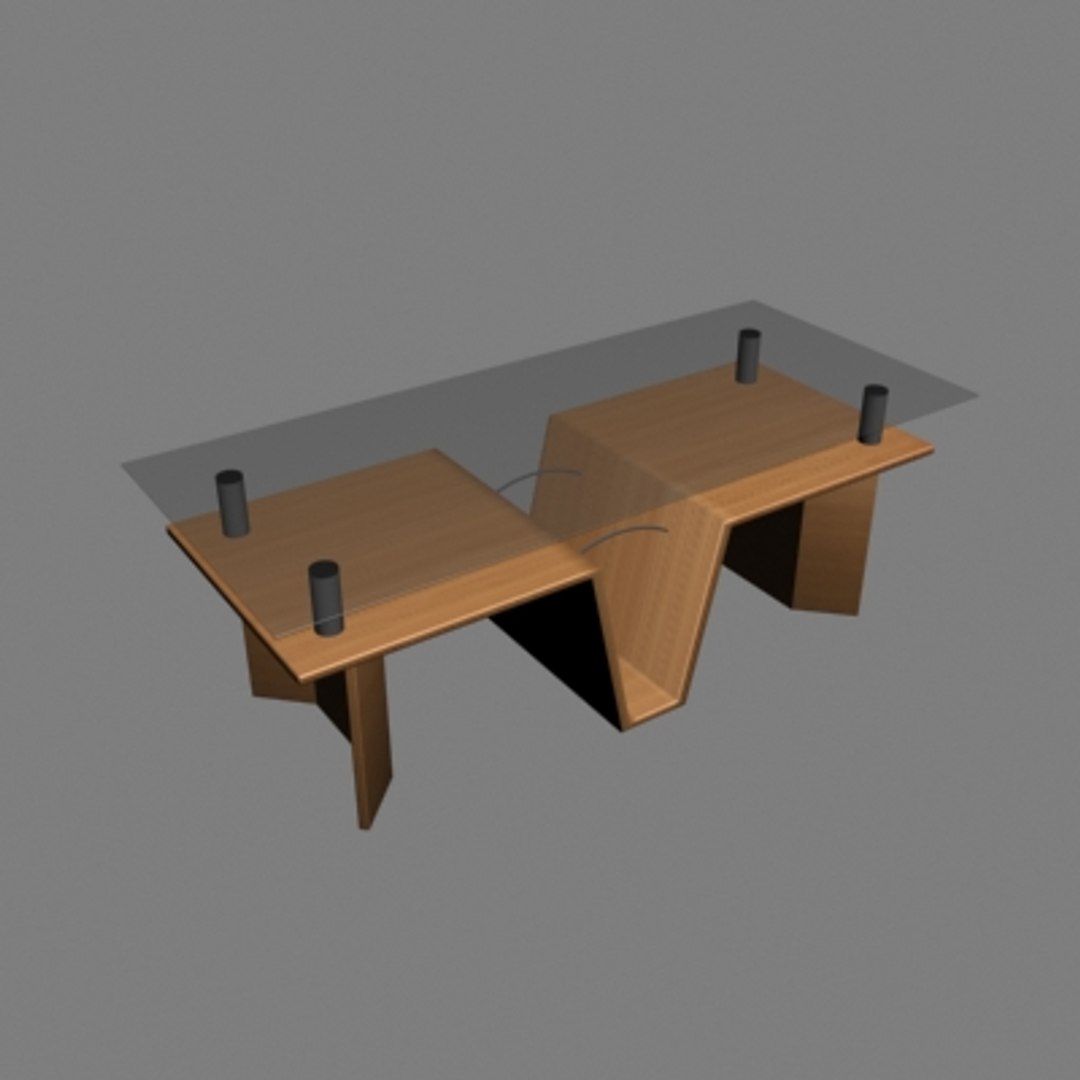 free table living 3d model
