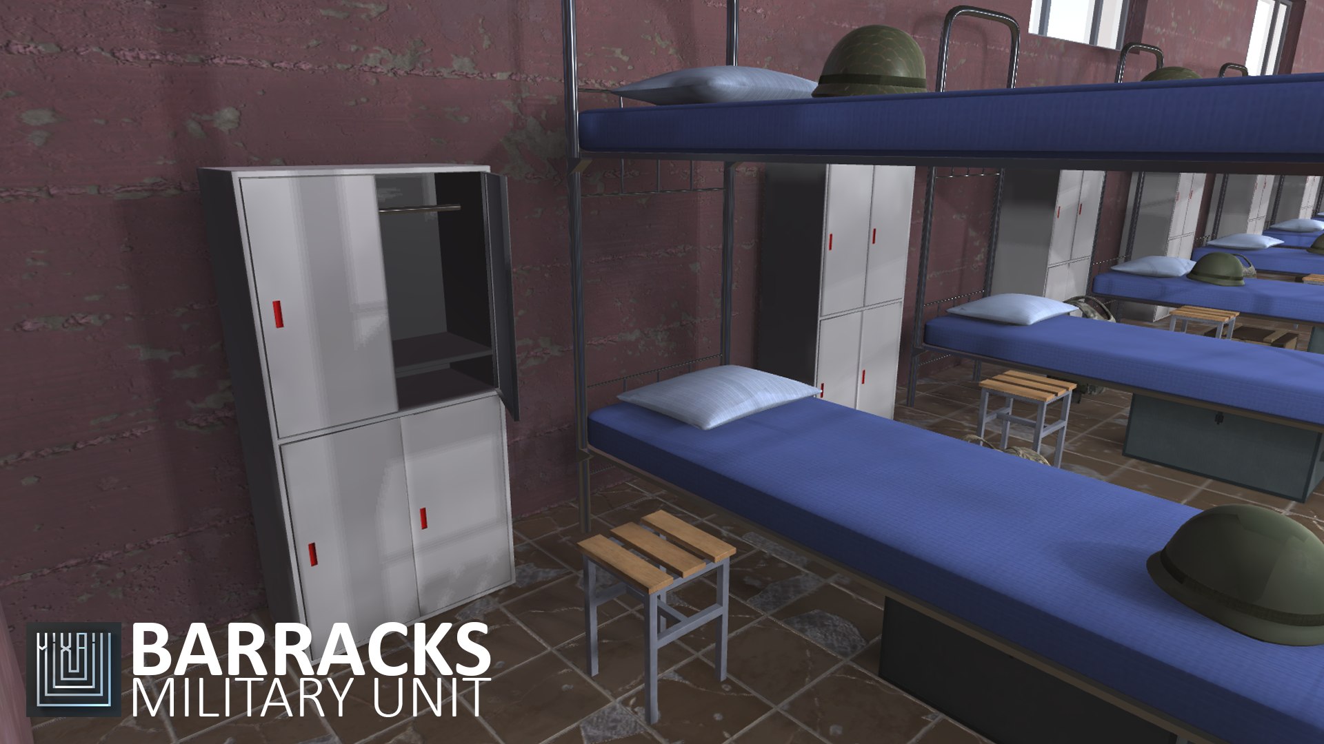 Games barracks - military model - TurboSquid 1415585