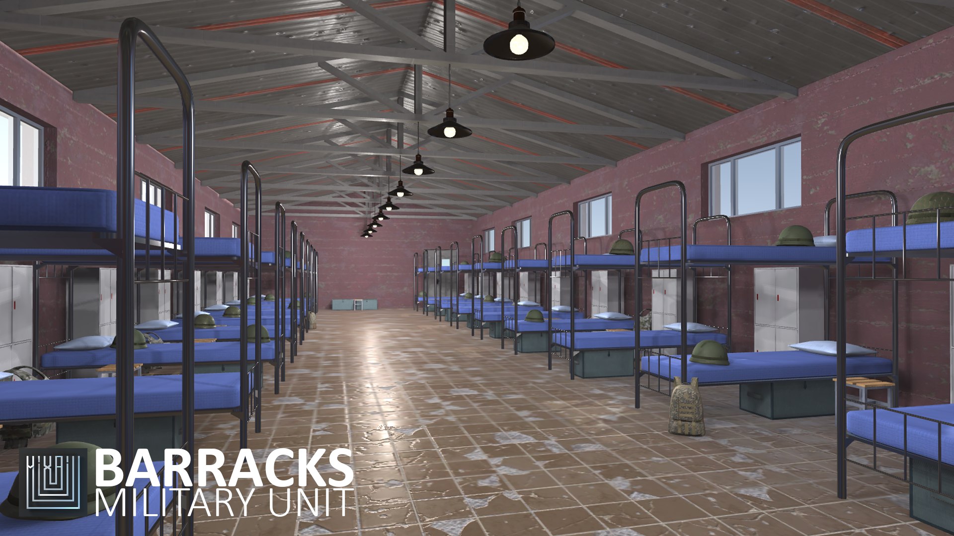 Games barracks - military model - TurboSquid 1415585