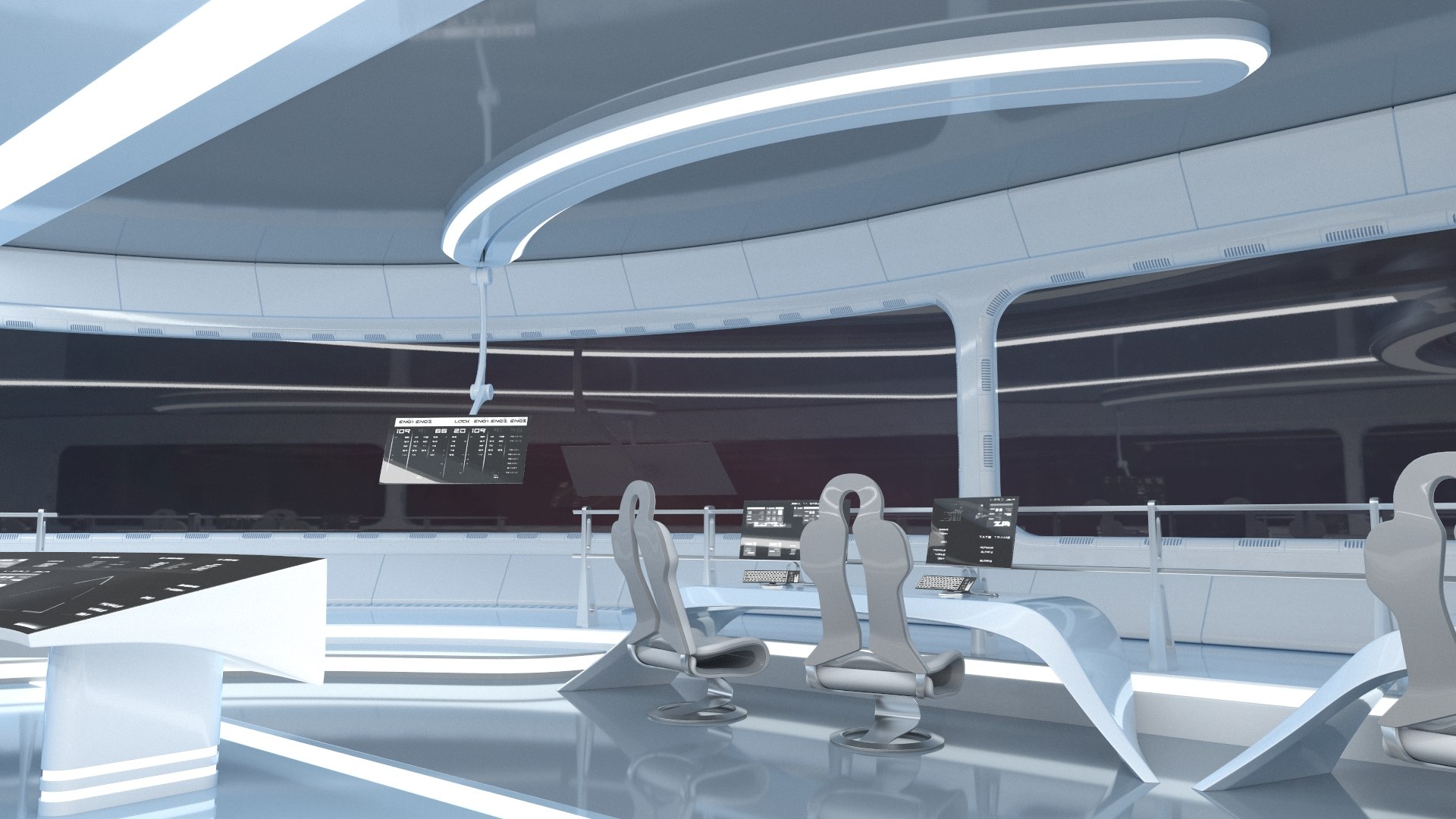 Sci-Fi Command Center 3D Model - TurboSquid 1821559