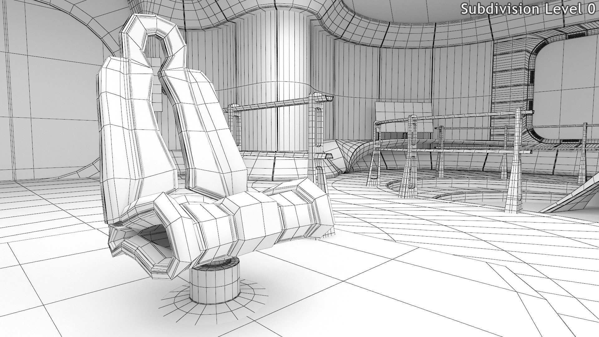 Sci-Fi Command Center 3D Model - TurboSquid 1821559