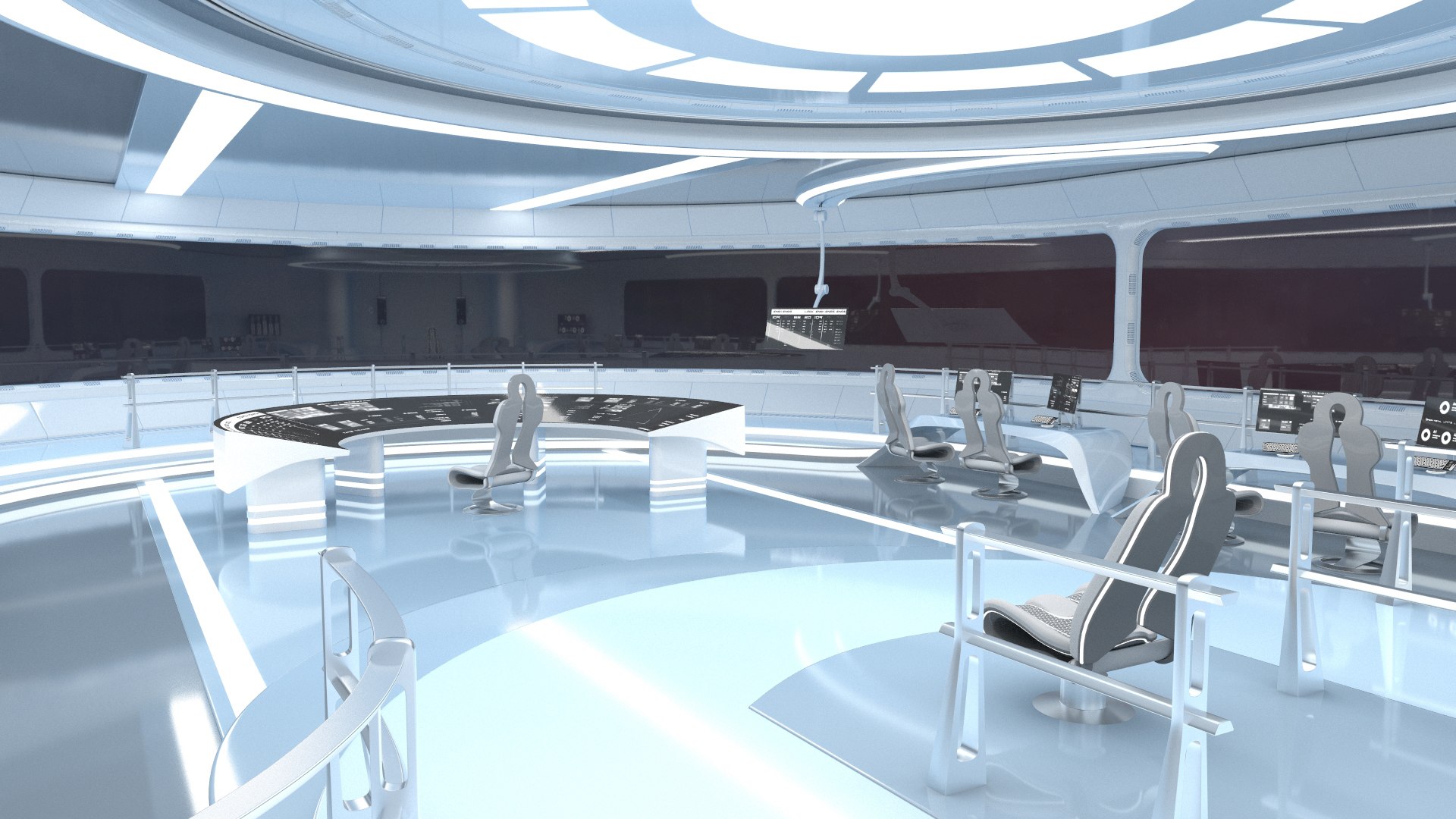 Sci-Fi Command Center 3D Model - TurboSquid 1821559