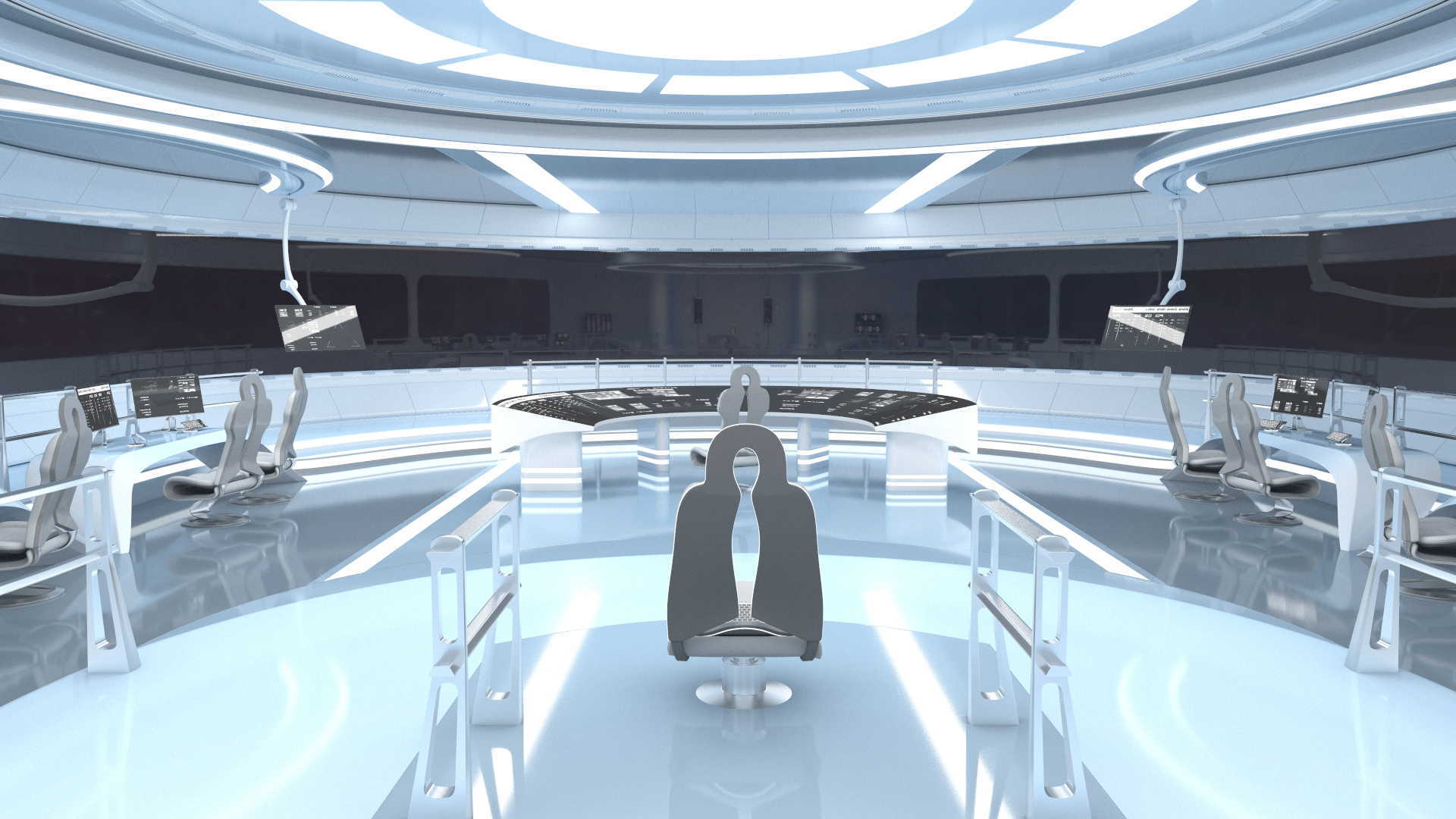 Sci-Fi Command Center 3D Model - TurboSquid 1821559