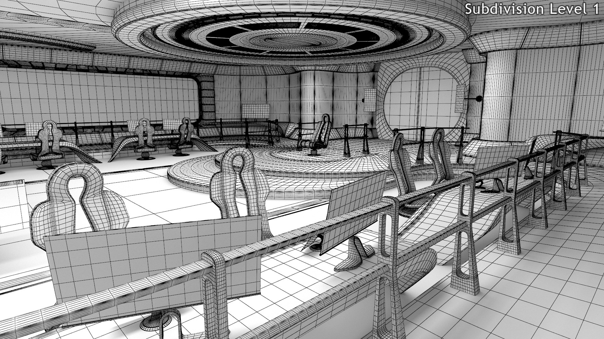 Sci-Fi Command Center 3D Model - TurboSquid 1821559