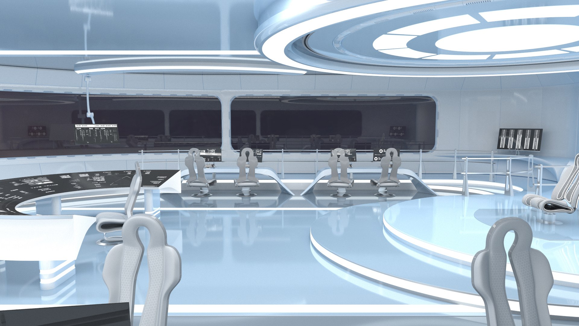 Sci-Fi Command Center 3D Model - TurboSquid 1821559