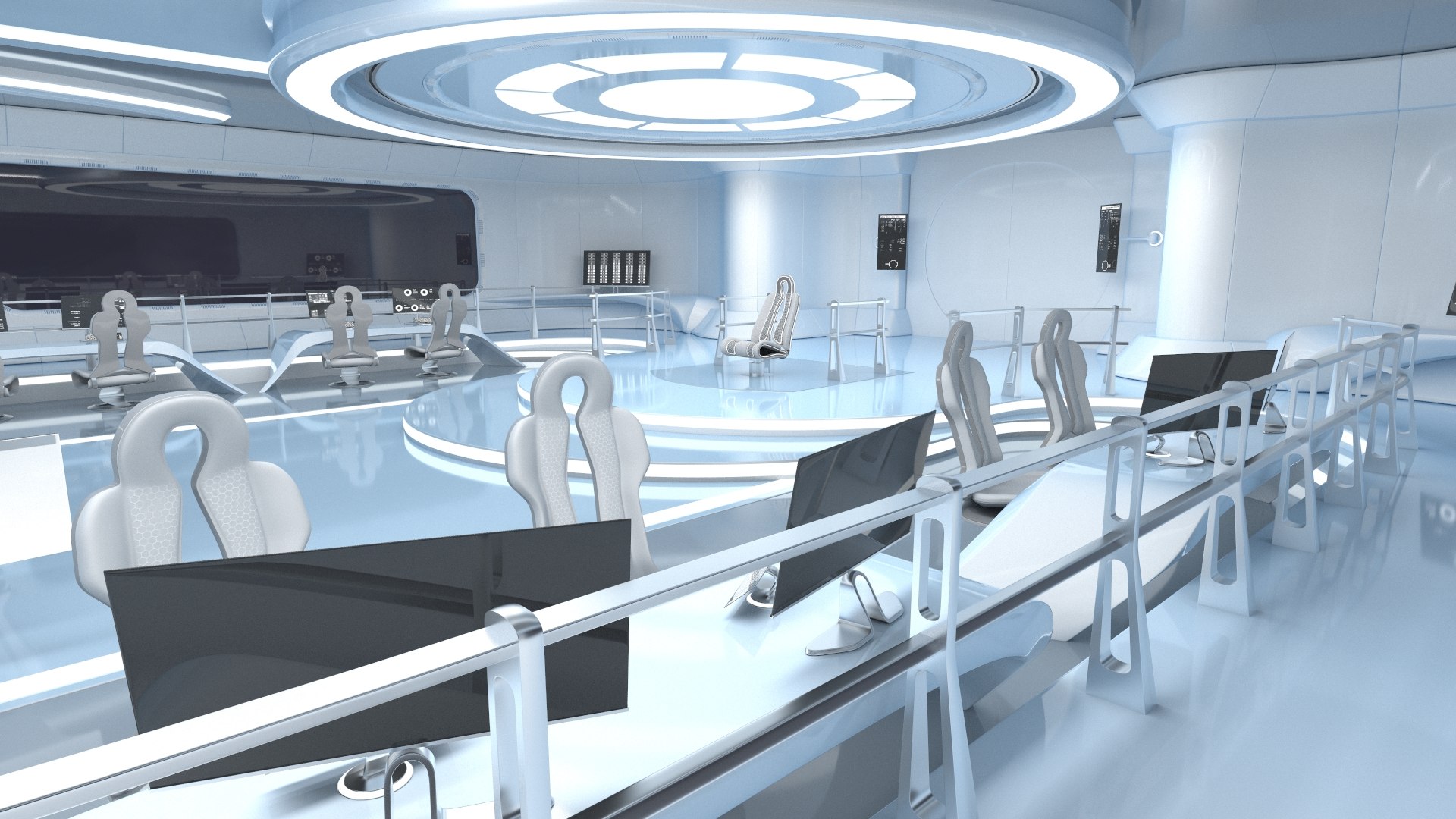Sci-Fi Command Center 3D Model - TurboSquid 1821559