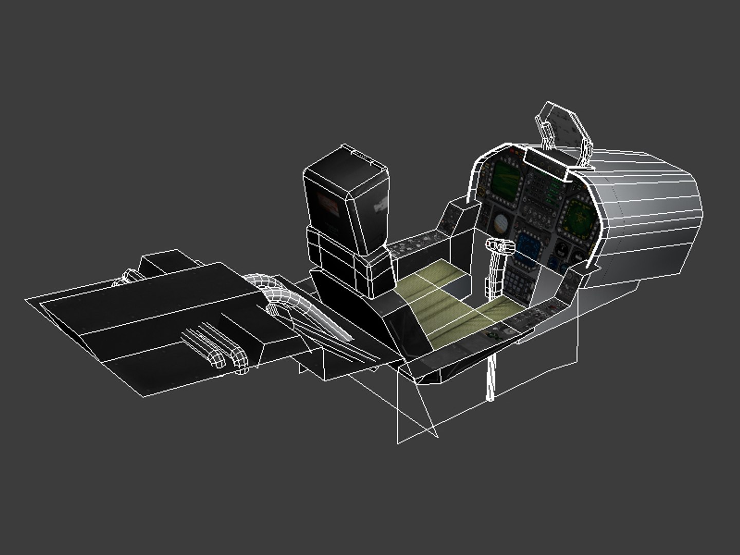 Max F-18 Fighter Jet Cockpit