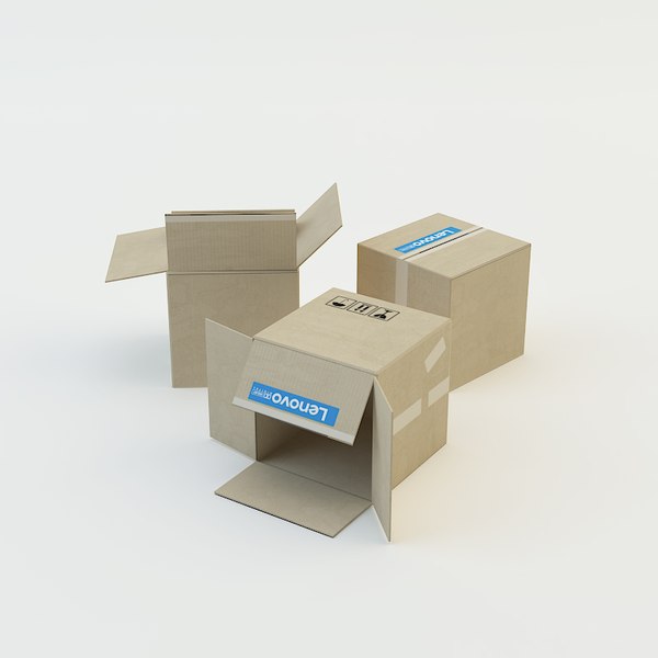 3D cardboard box set 17 - TurboSquid 1513079